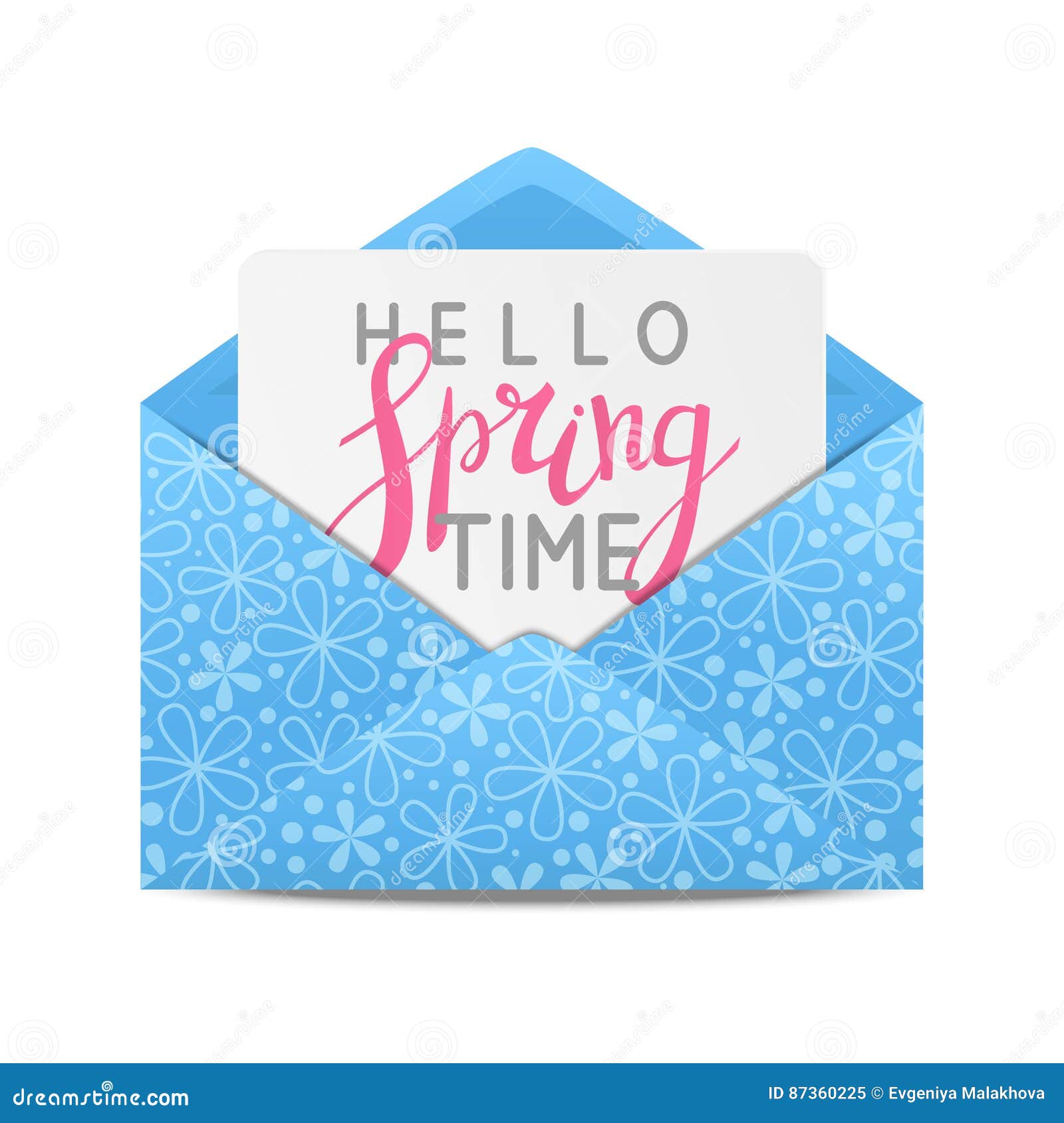 Spring message stock vector. Illustration of postcard - 87360225