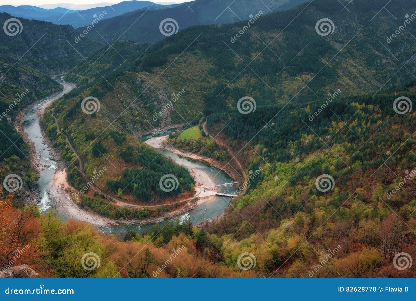 Spring Morning Along the Arda River, Rhodope Mountains, Bulgaria Stock ...