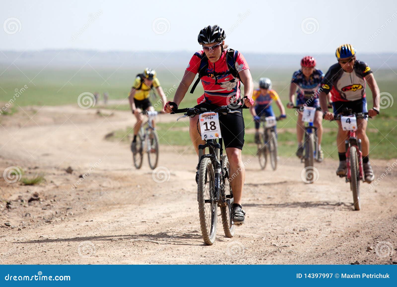 Bike Marathon `Okhta Marathon` Riders Move Along The Distance ...