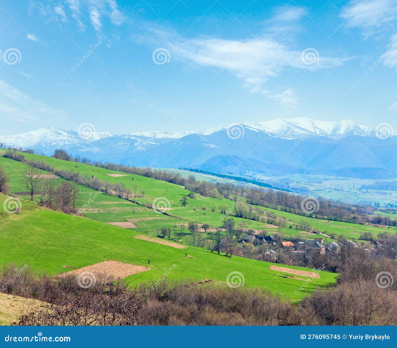 Spring Mountain Country Valley View Stock Image - Image of beauty ...