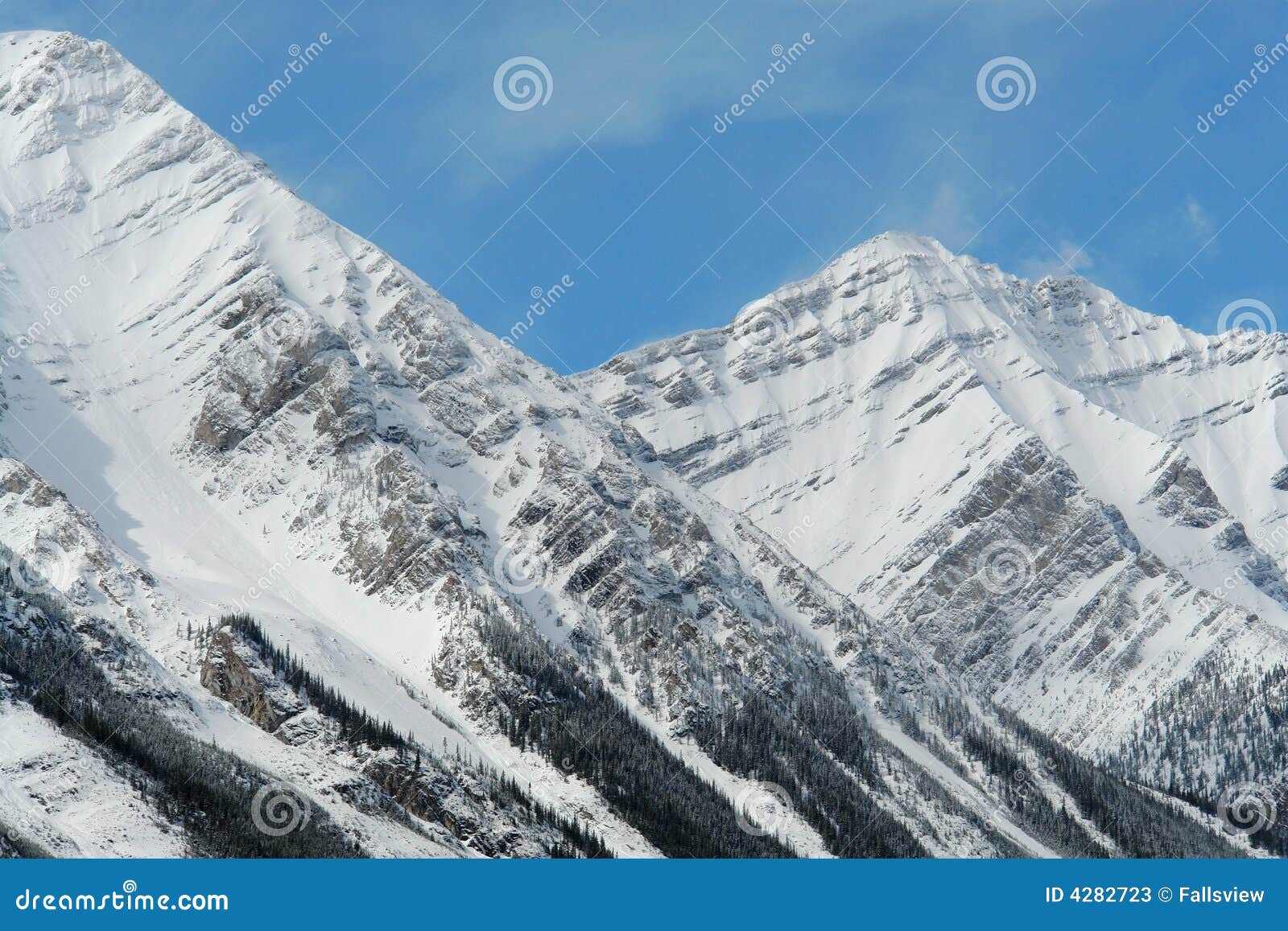 Spring mountain peaks stock image. Image of landscape - 4282723