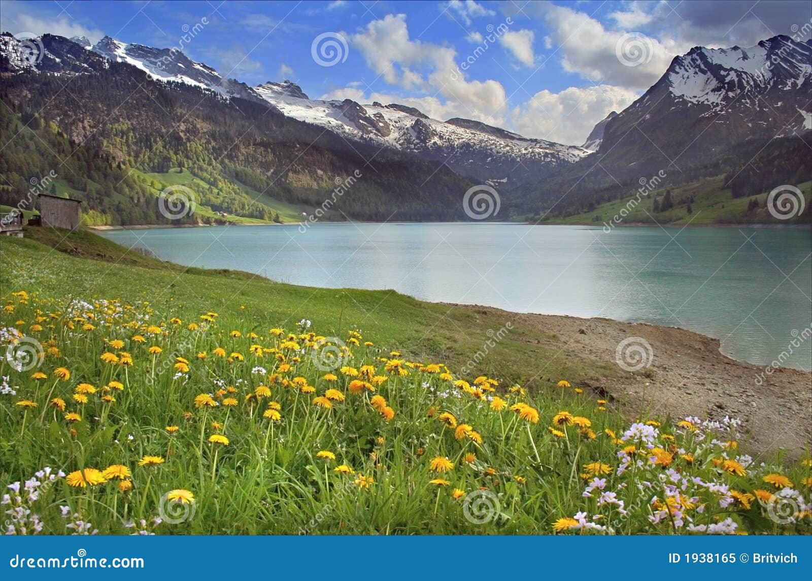 Spring mountains lake stock image. Image of evening, dusk - 1938165