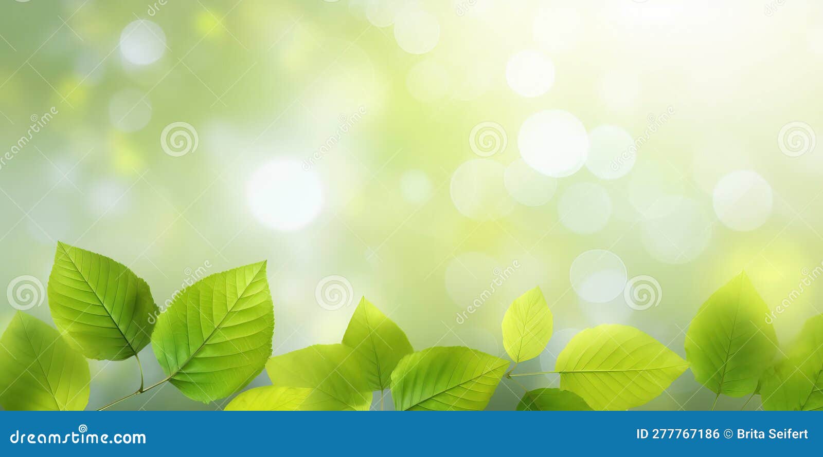 Spring Natural Spring Background with Green Foliage Stock Illustration ...