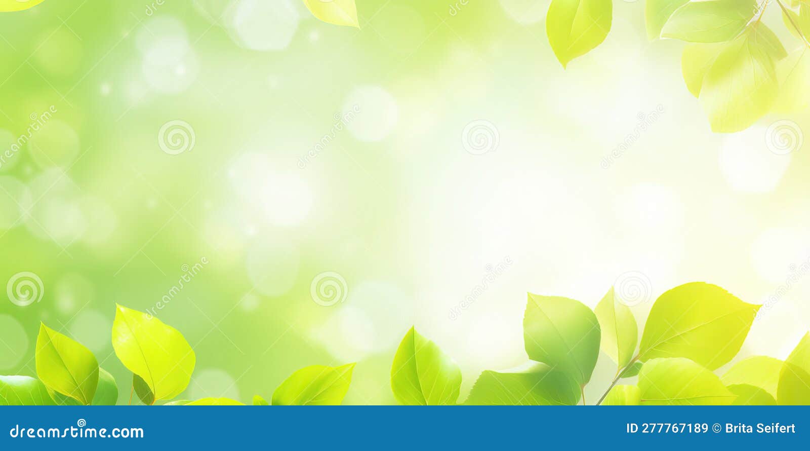 Spring Natural Spring Background with Green Foliage Stock Illustration ...