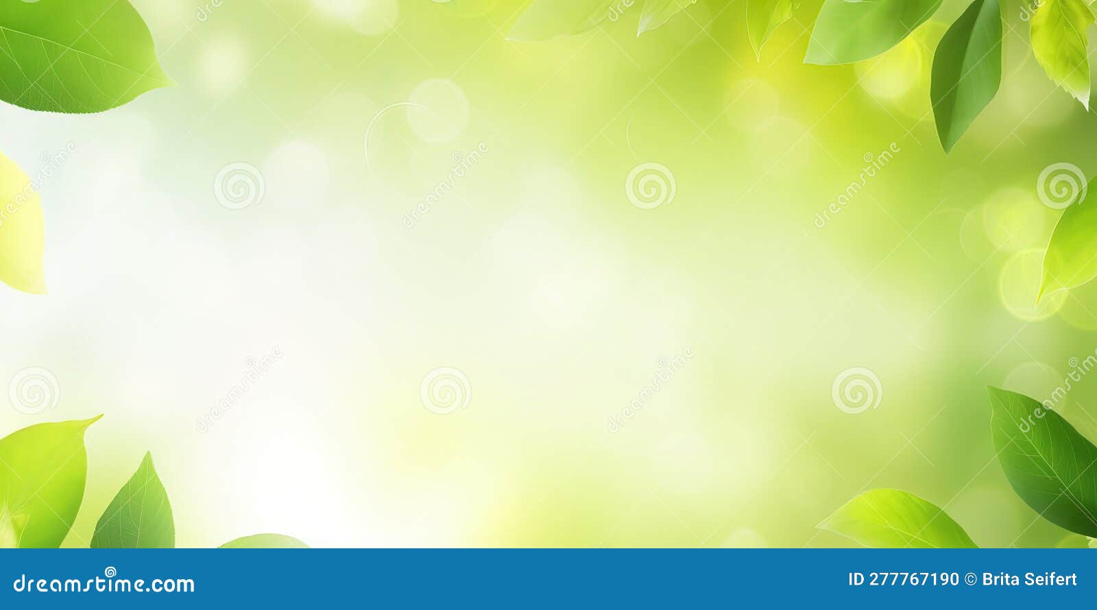 Spring Natural Spring Background with Green Foliage Stock Photo - Image ...