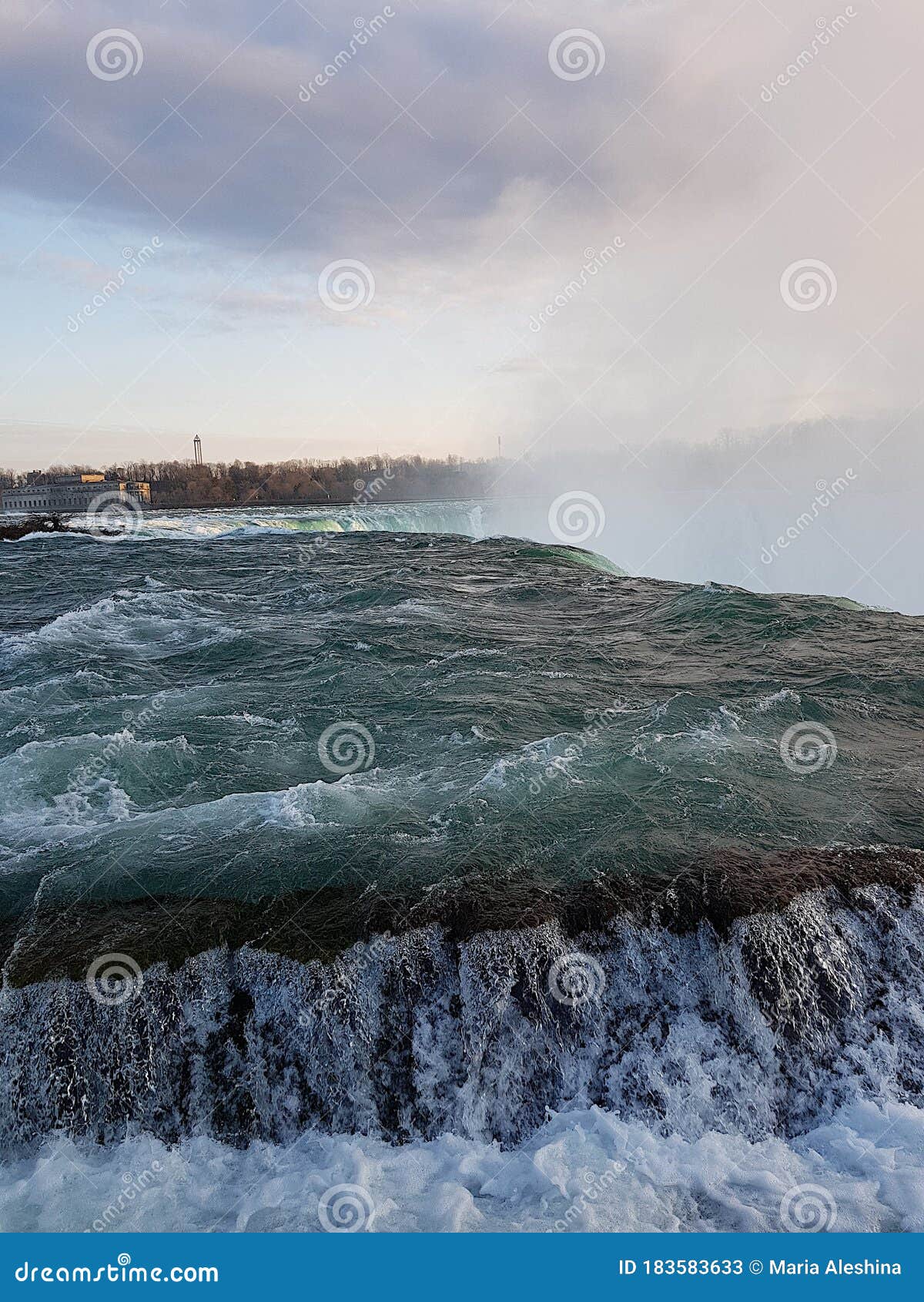 Spring Niagara Falls, New York Stock Image - Image of flow, cliff ...