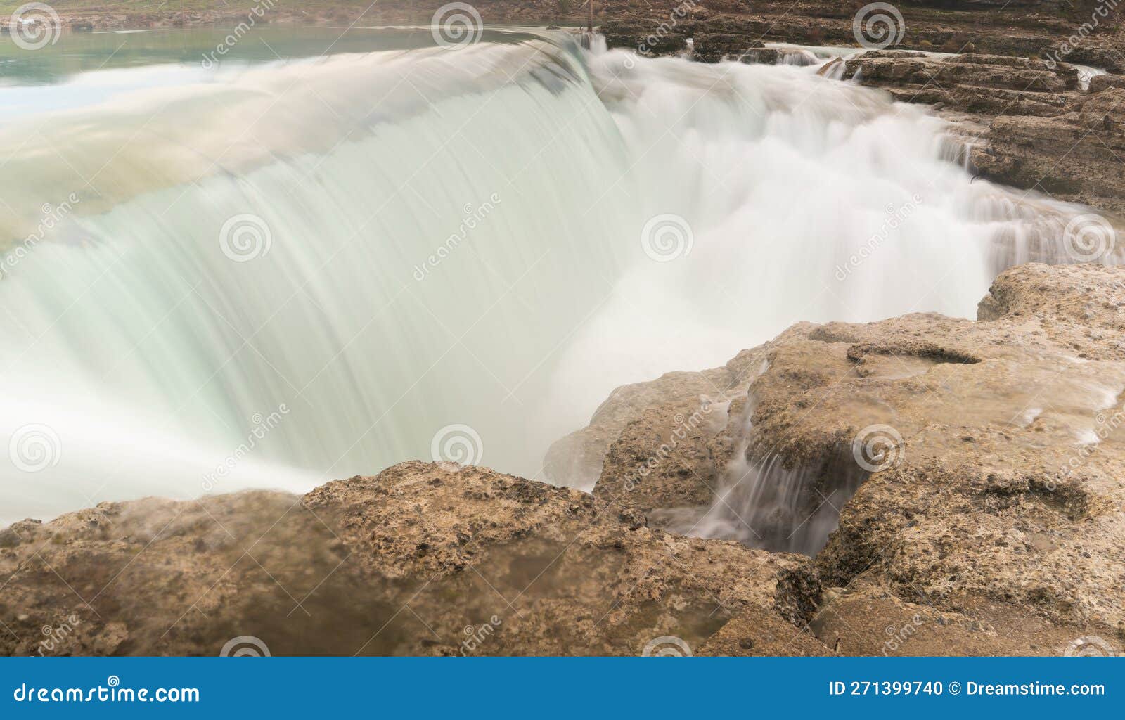 Spring Niagara Waterfall in Montenegro with Fast Water Stream Stock ...