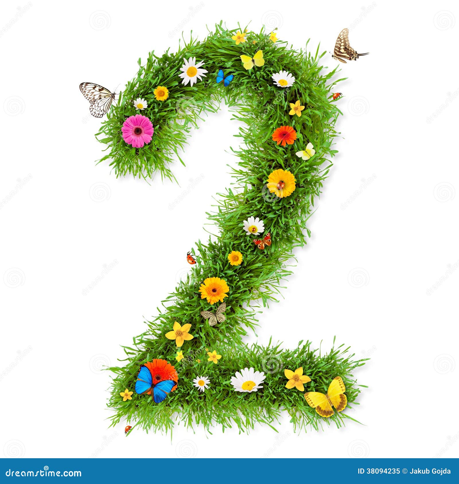 Spring number 2 stock illustration. Illustration of butterfly - 38094235