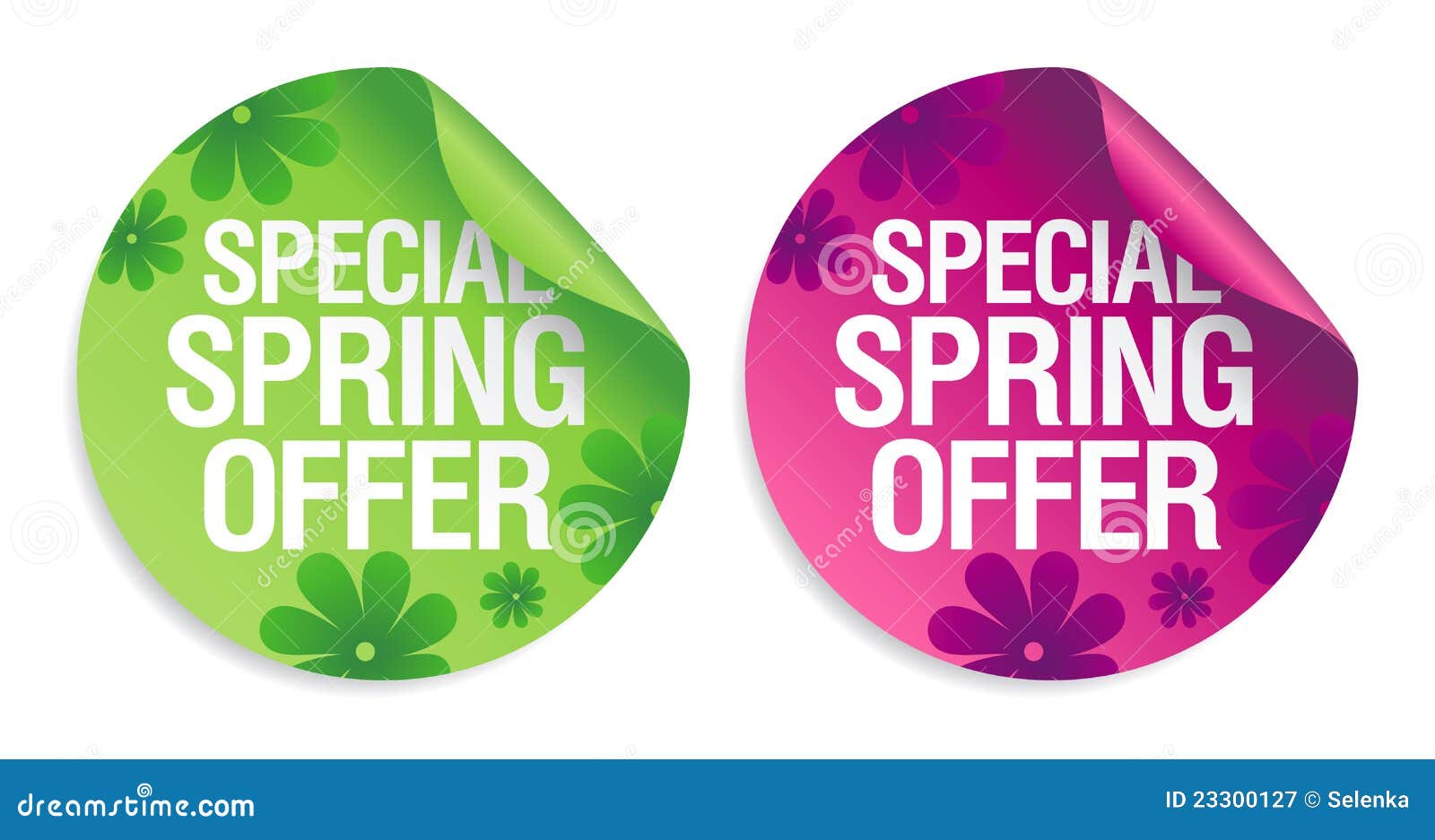 Spring offer stickers. stock vector. Illustration of pink - 23300127