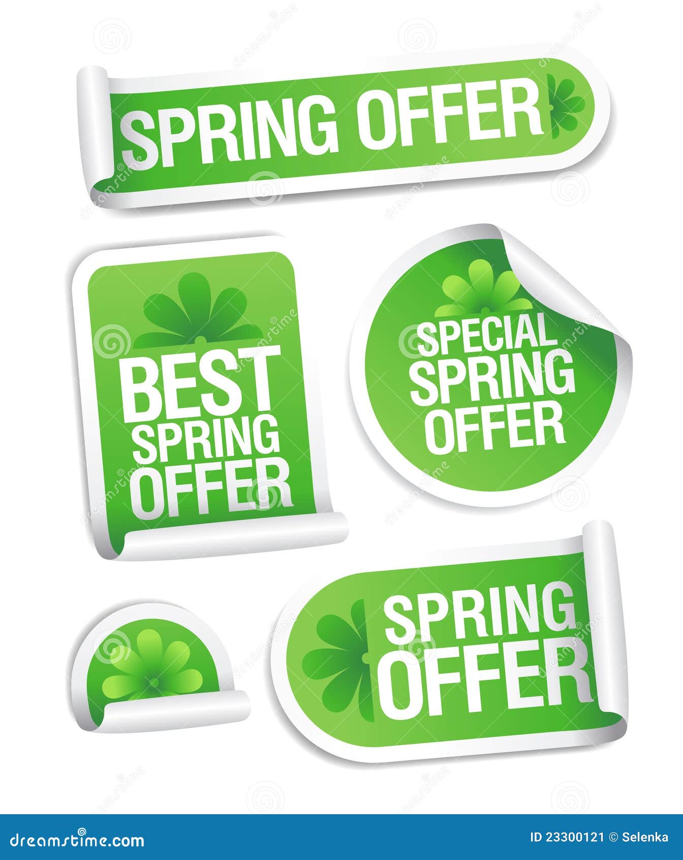 Spring offers stickers. stock vector. Illustration of sell - 23300121