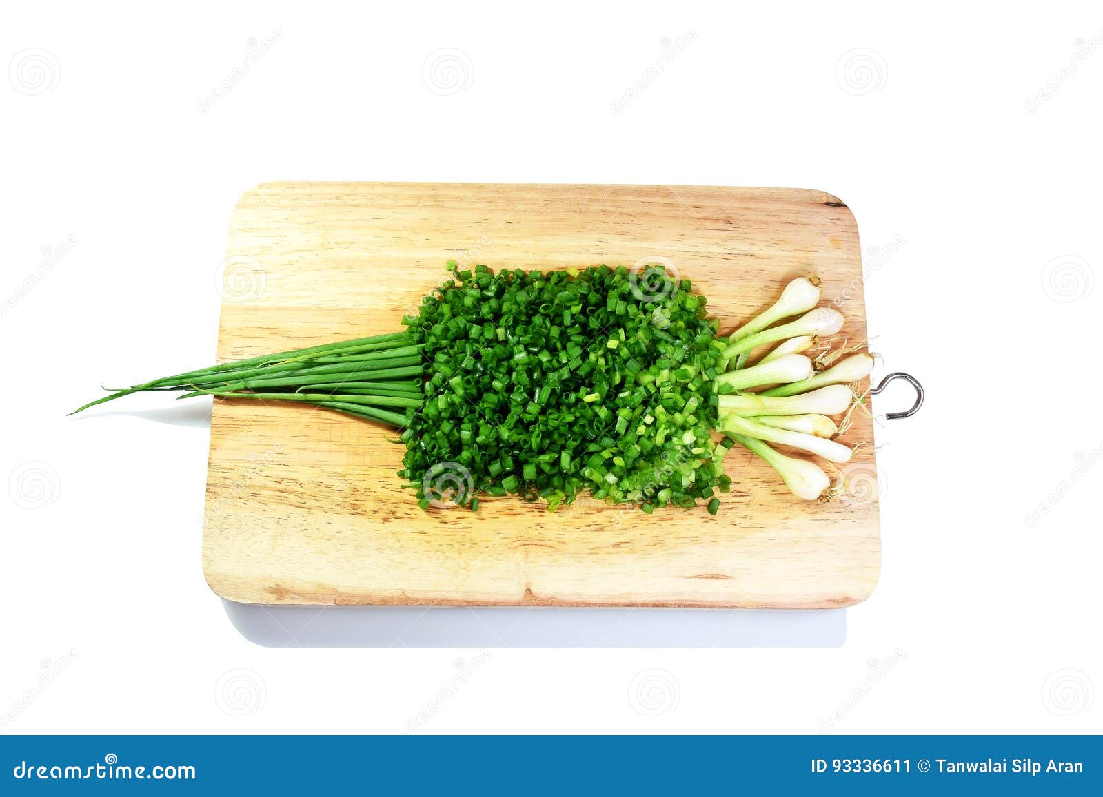 0002 Spring Onion on Chopping Board Stock Image - Image of seasonal ...