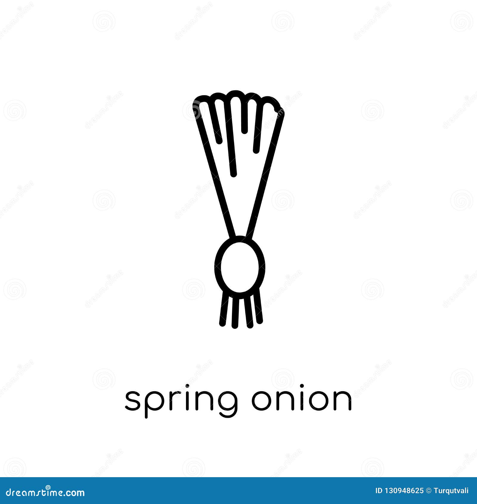 Spring Onion Icon from Fruit and Vegetables Collection. Stock Vector ...