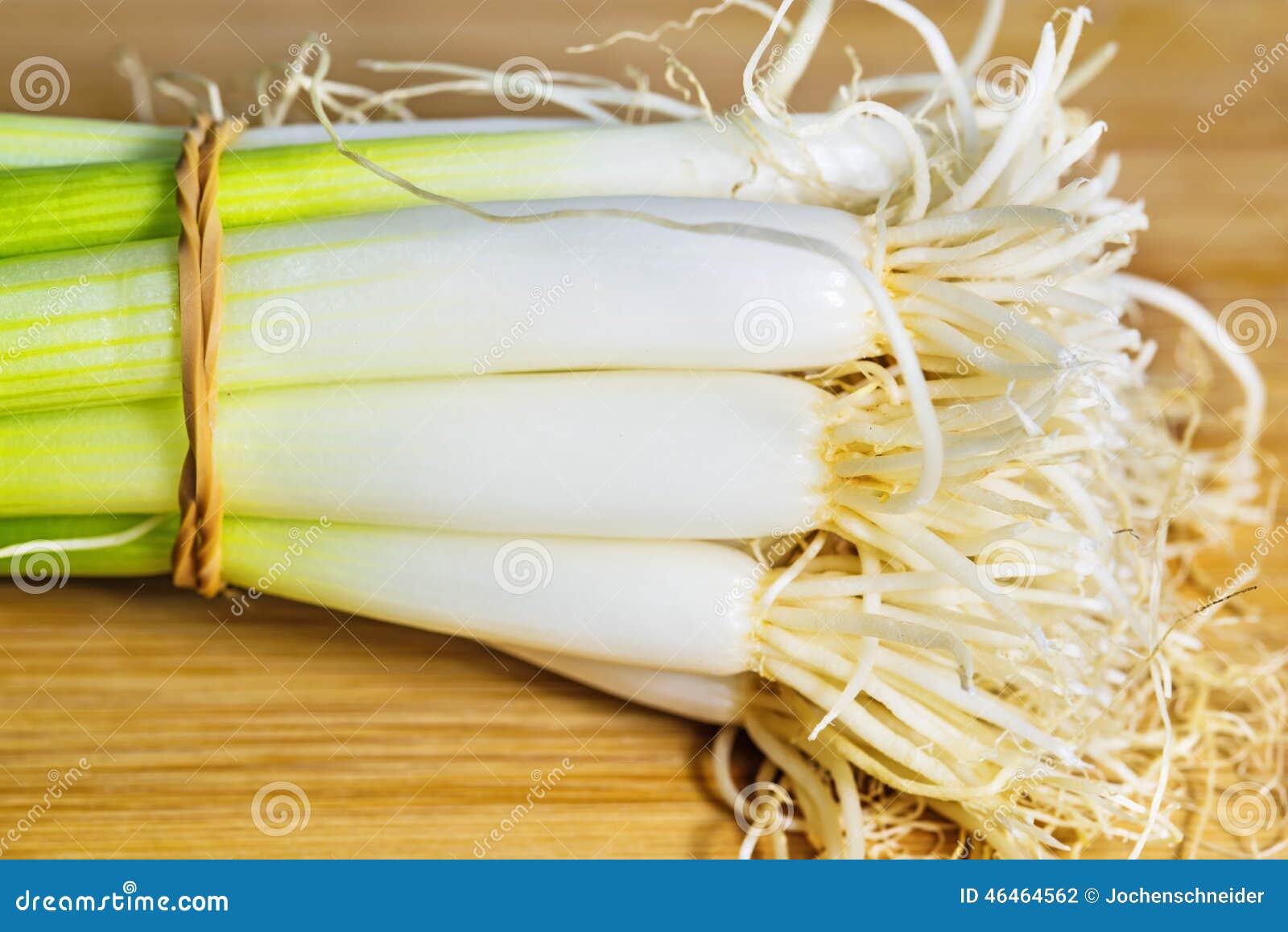 Spring onion on a plank stock photo. Image of unpeeled - 46464562