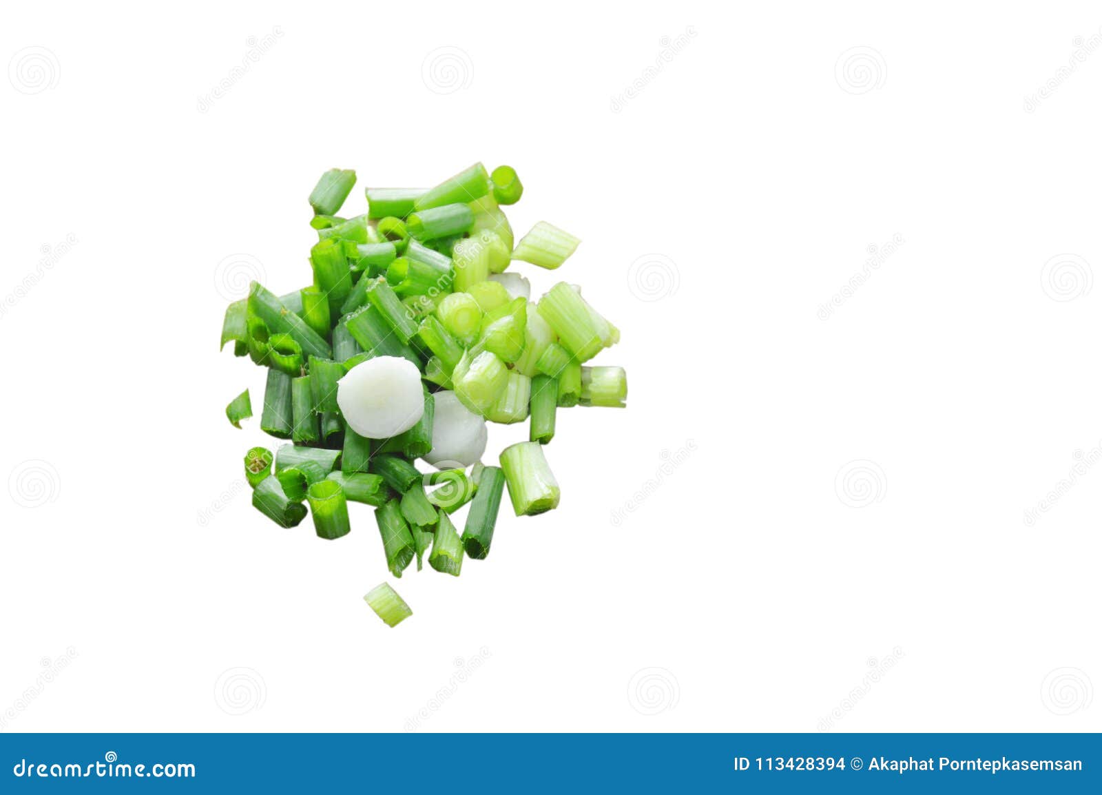 Spring Onion Slice on White Background Stock Photo - Image of cooking ...
