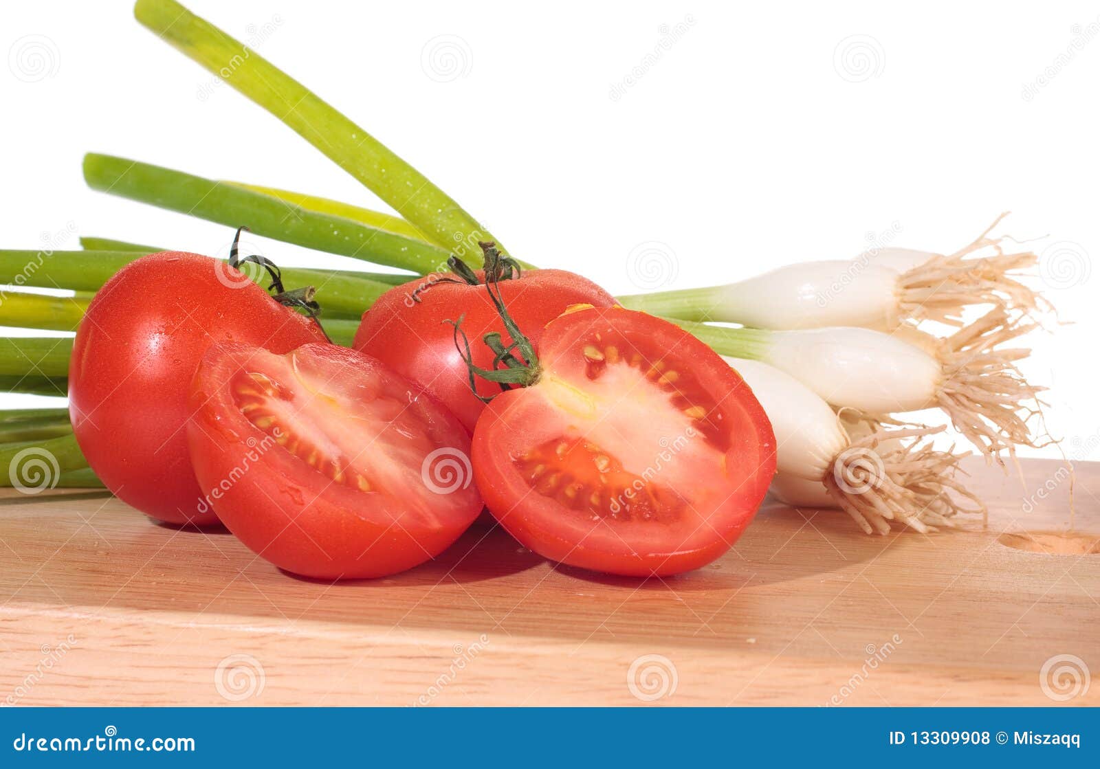 Spring onions and tomatoes stock photo. Image of tomato - 13309908