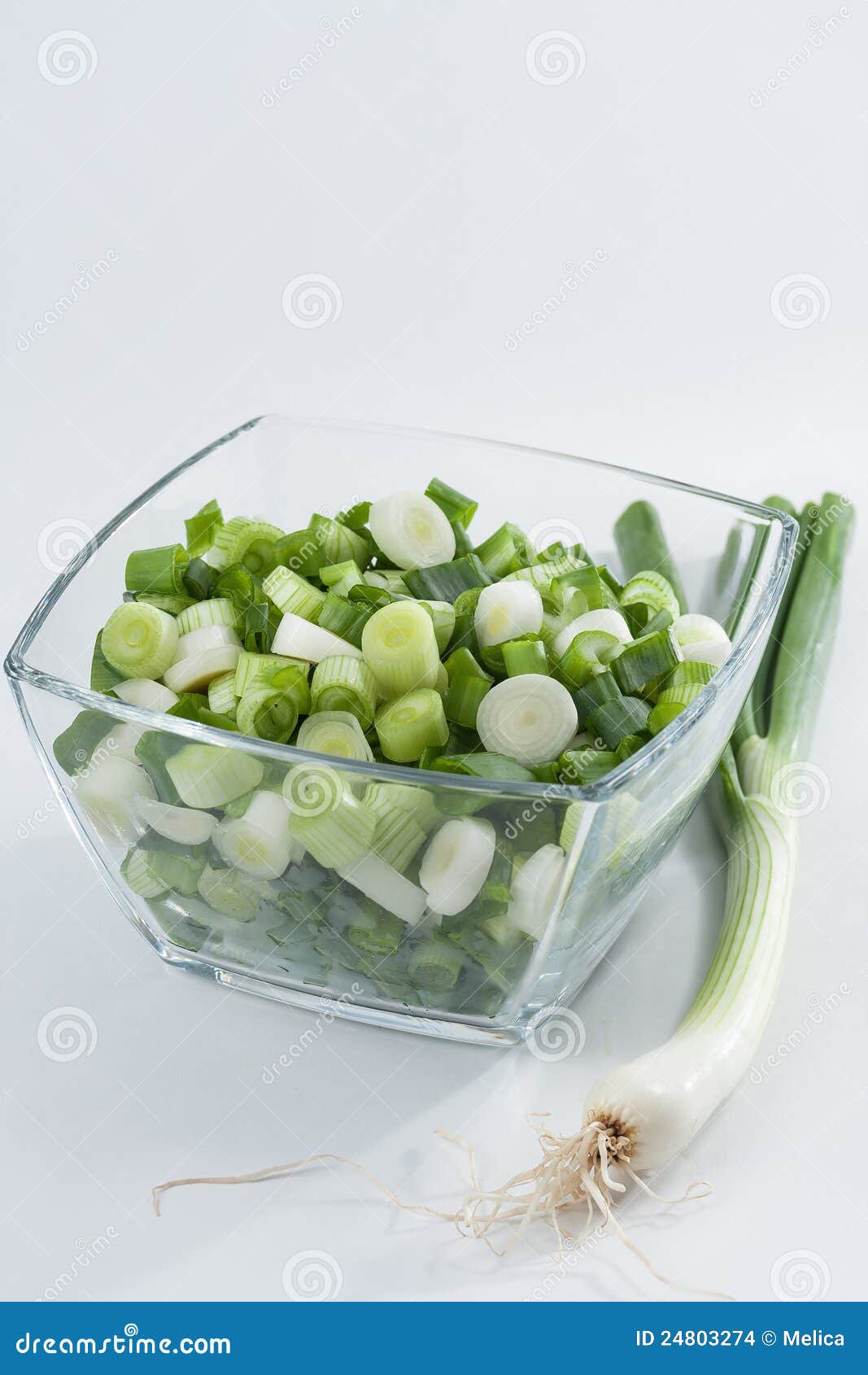 Spring Onions, Whole and Sliced Stock Photo - Image of bulb, groceries ...
