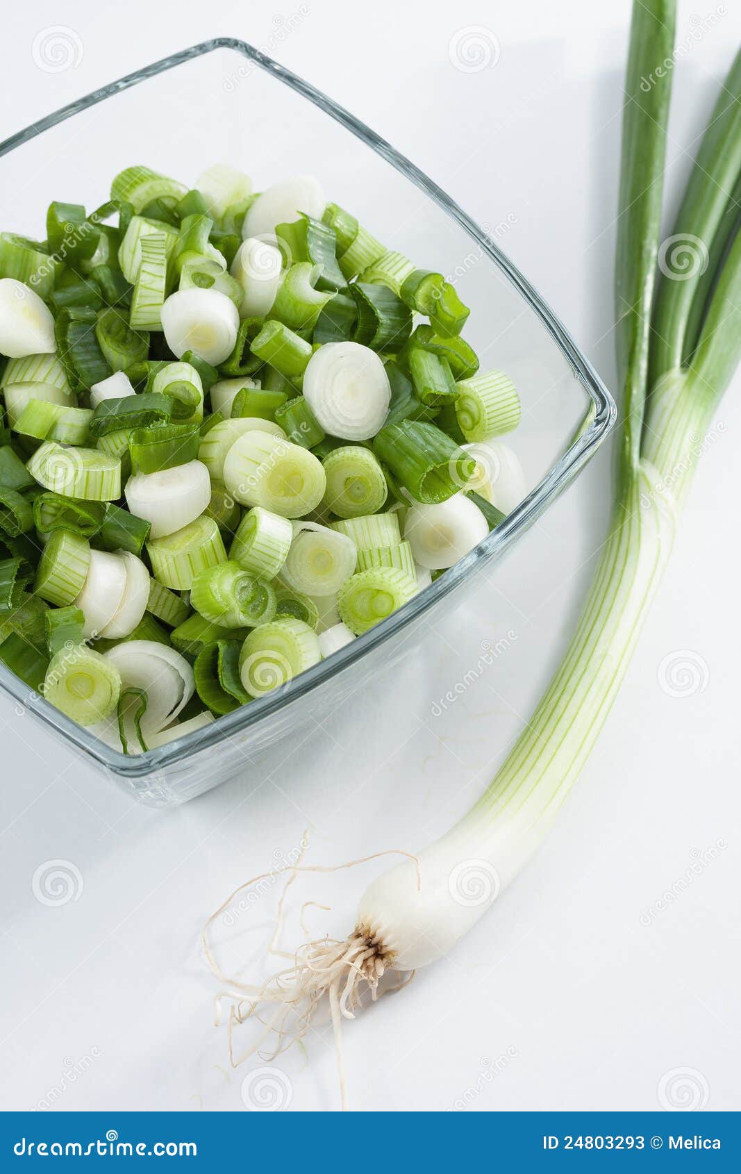 Spring Onions, Whole and Sliced Stock Image - Image of ingredient, bowl ...