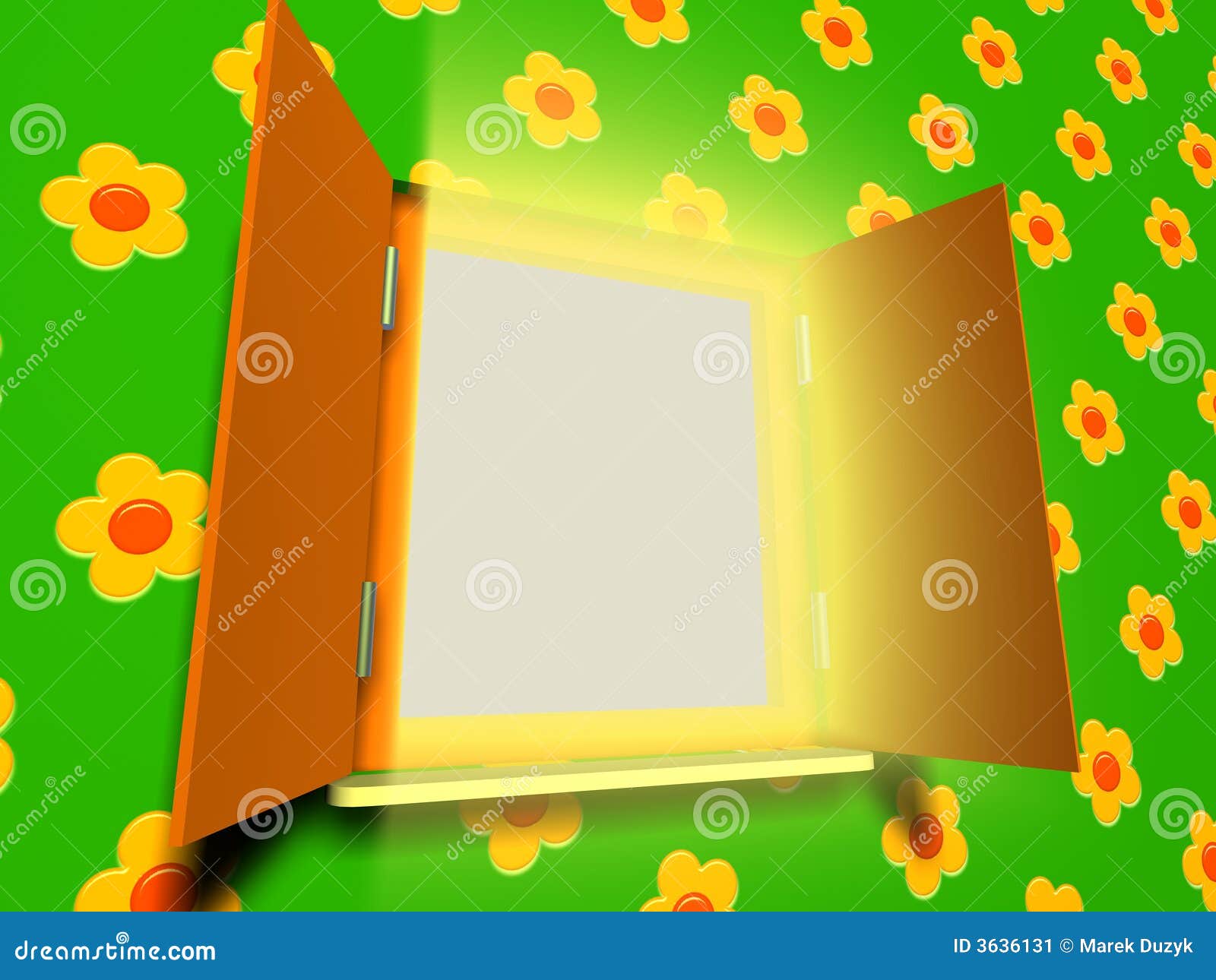 Spring opened window stock illustration. Illustration of opened - 3636131