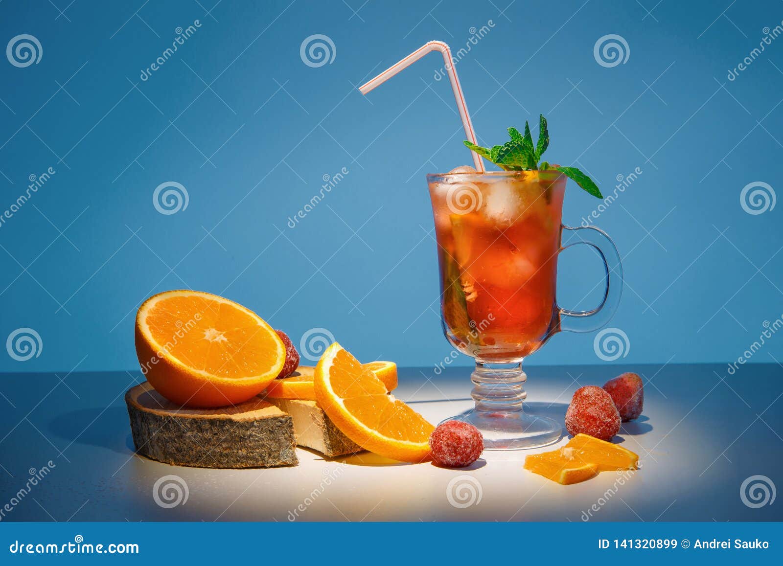 Spring Orange Cocktail. Tropical Cocktail Stock Image - Image of tonic ...