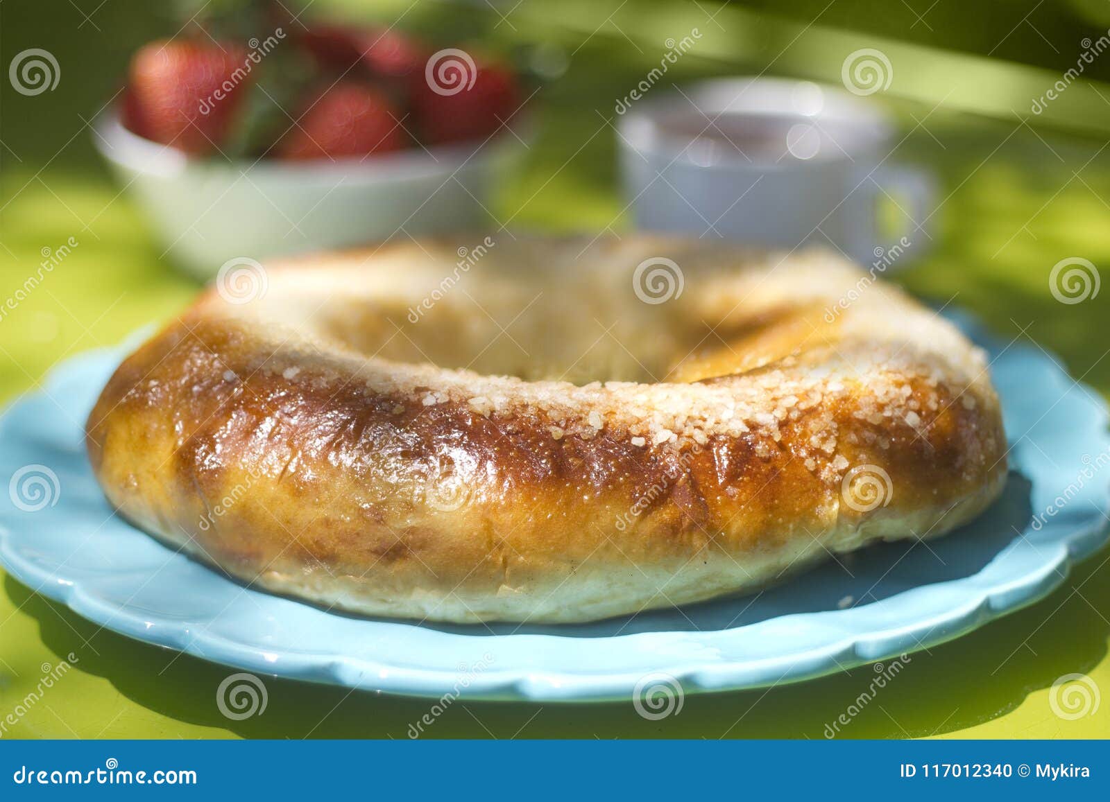 Spring Breakfast on the Terrace Stock Photo - Image of background ...