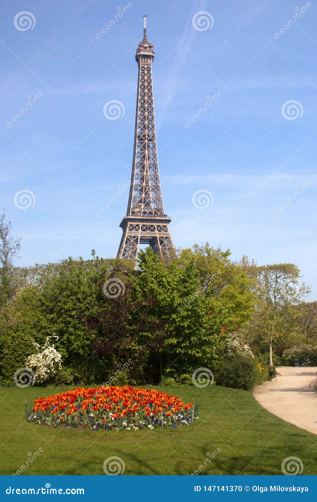 Spring in Paris, France. Eiffel Tower Stock Photo - Image of romantic ...