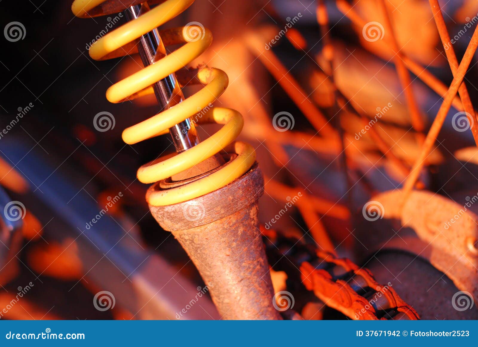 Spring part of motorcycle stock photo. Image of beauty - 37671942