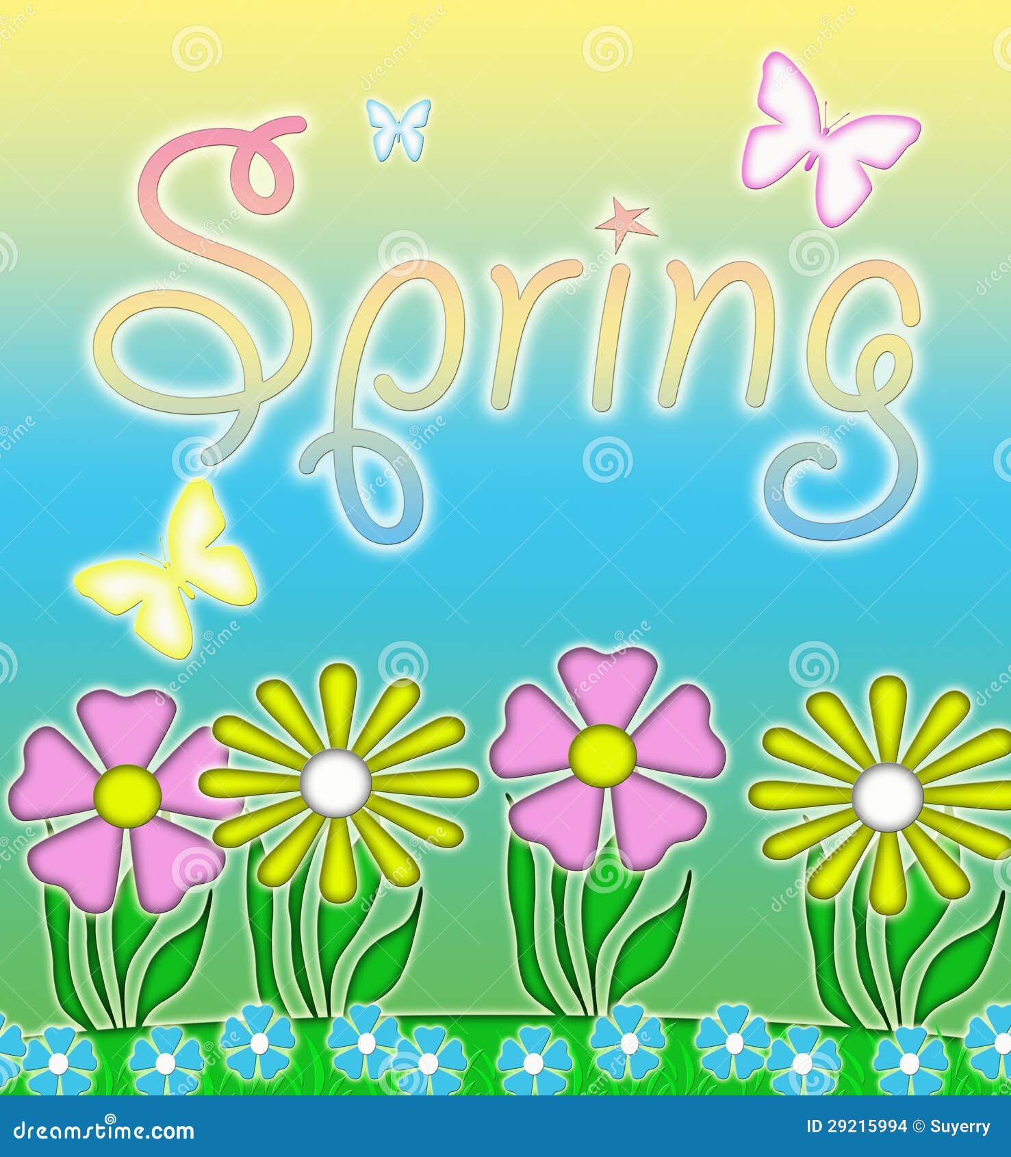 Spring in Pastels stock illustration. Illustration of blossom - 29215994