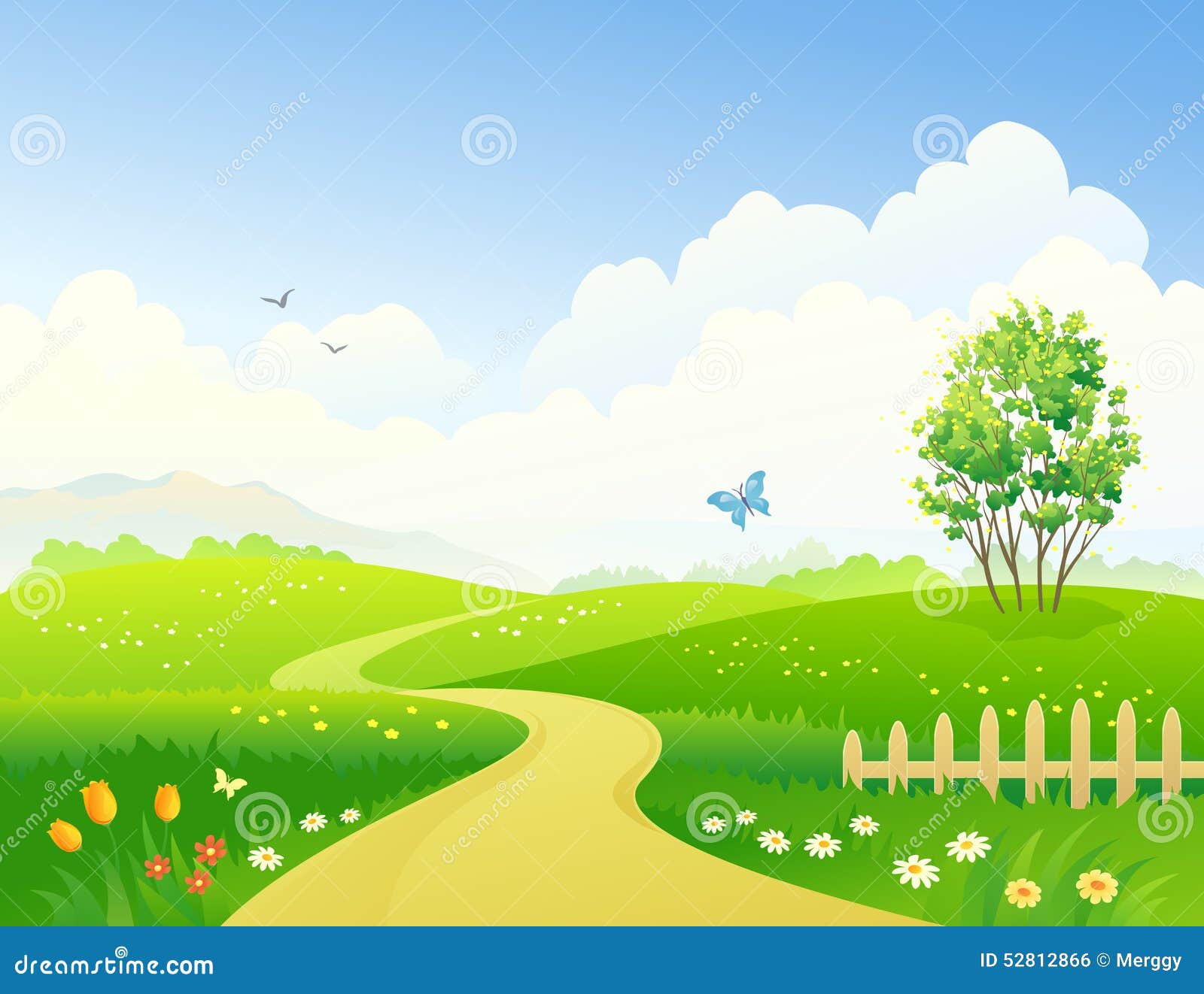 Cartoon Pathway Clip Art