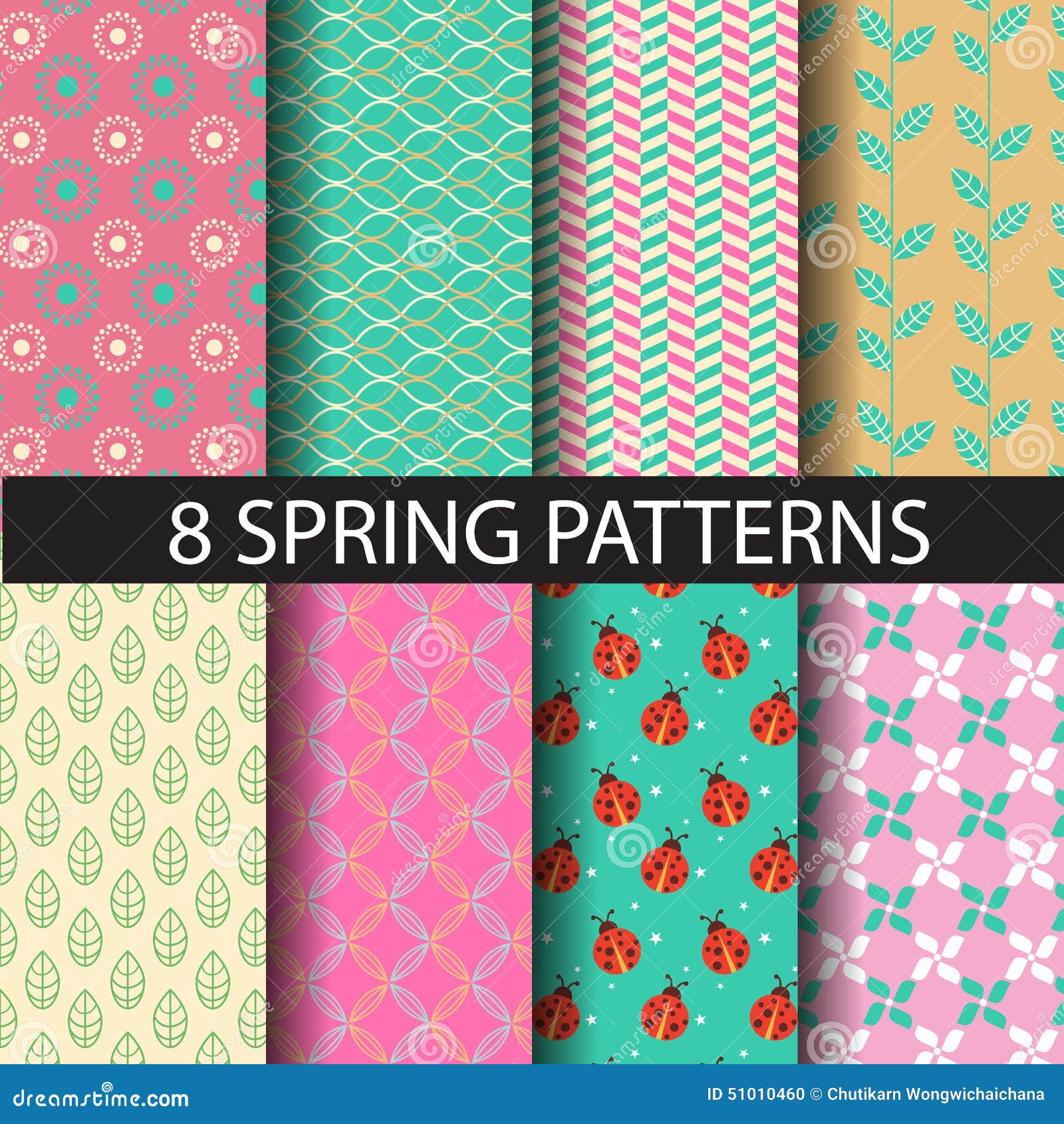 Spring patterns stock vector. Illustration of color, colorful - 51010460
