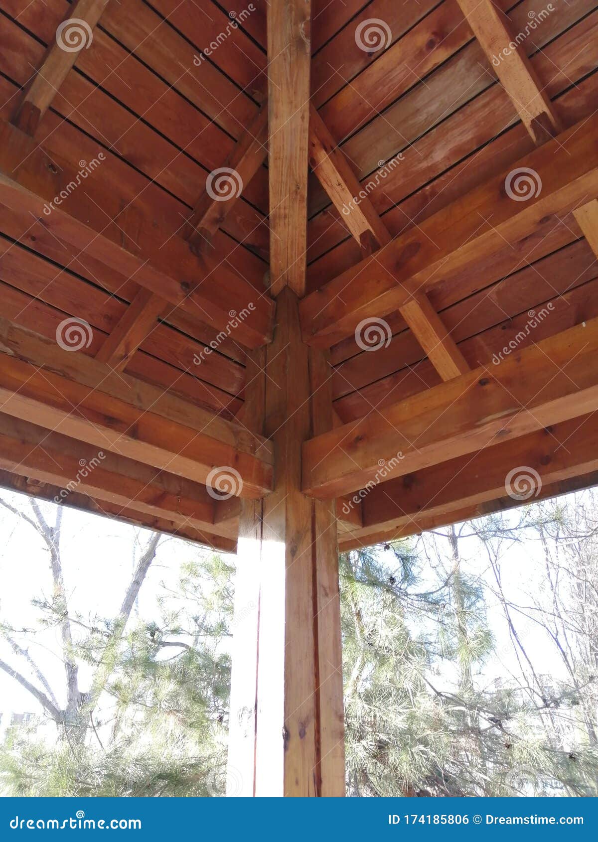 Spring Pavilion Structure in Beijing Park Wooden Pavilion Structure in ...