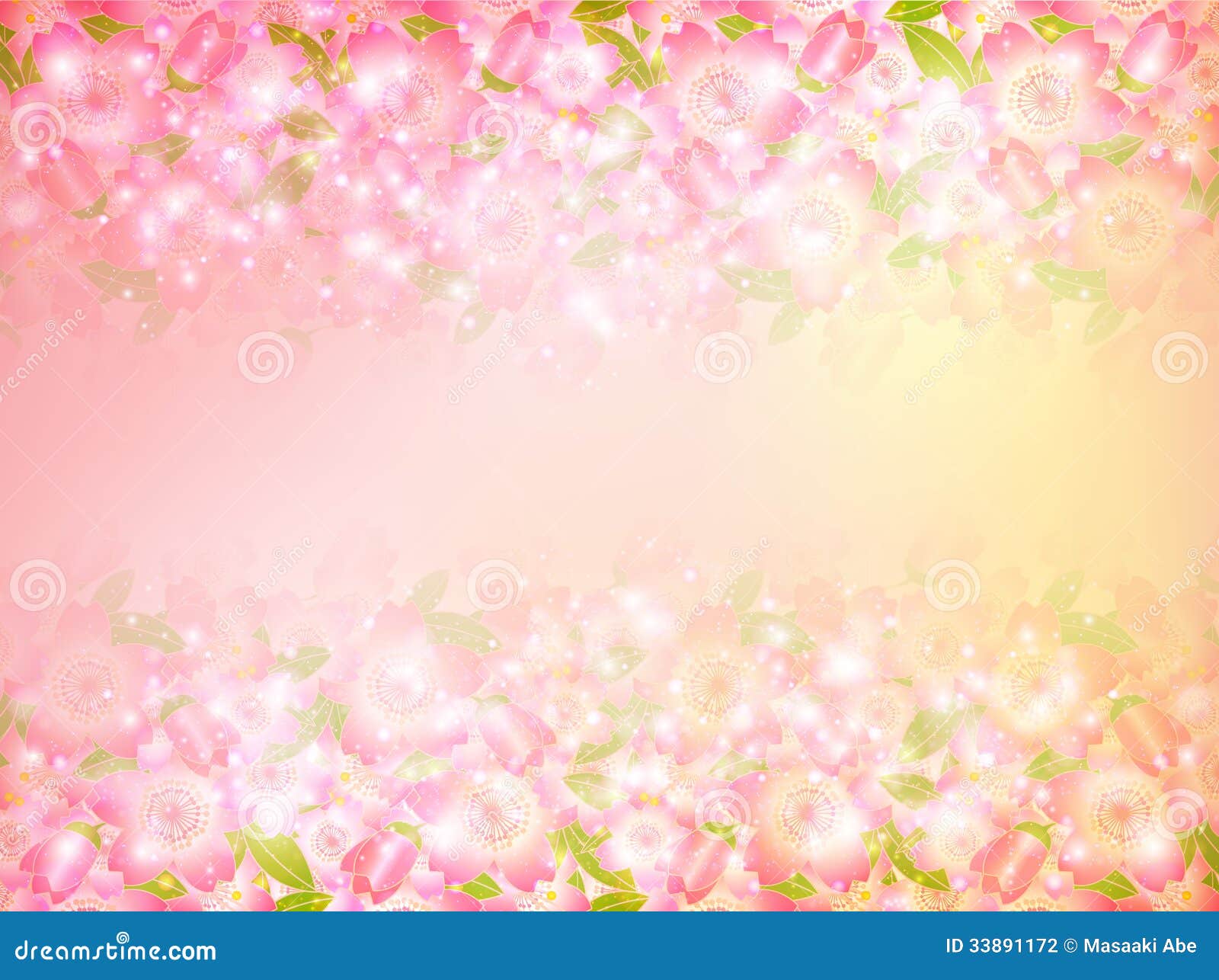 Spring Pink Cherry Blossoms Background Stock Vector - Illustration of ...
