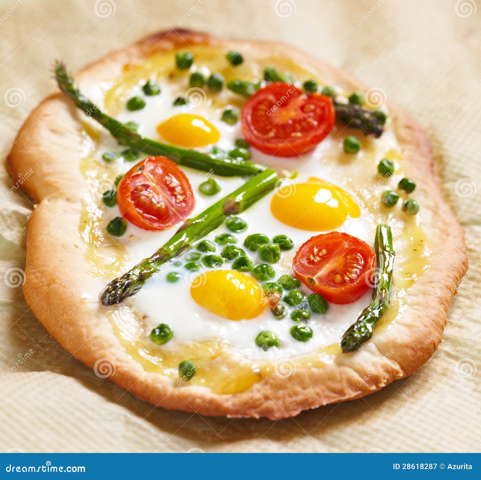 Spring pizza stock image. Image of bread, breakfast, rustic - 28618287