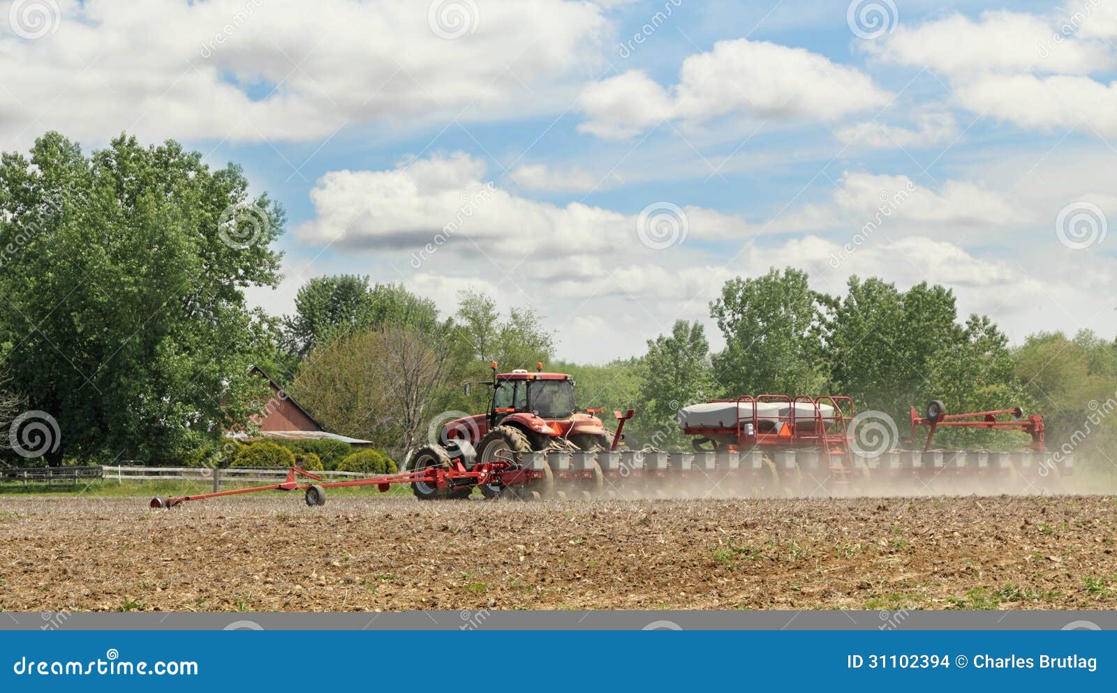 Spring Planting stock photo. Image of clouds, planter - 31102394