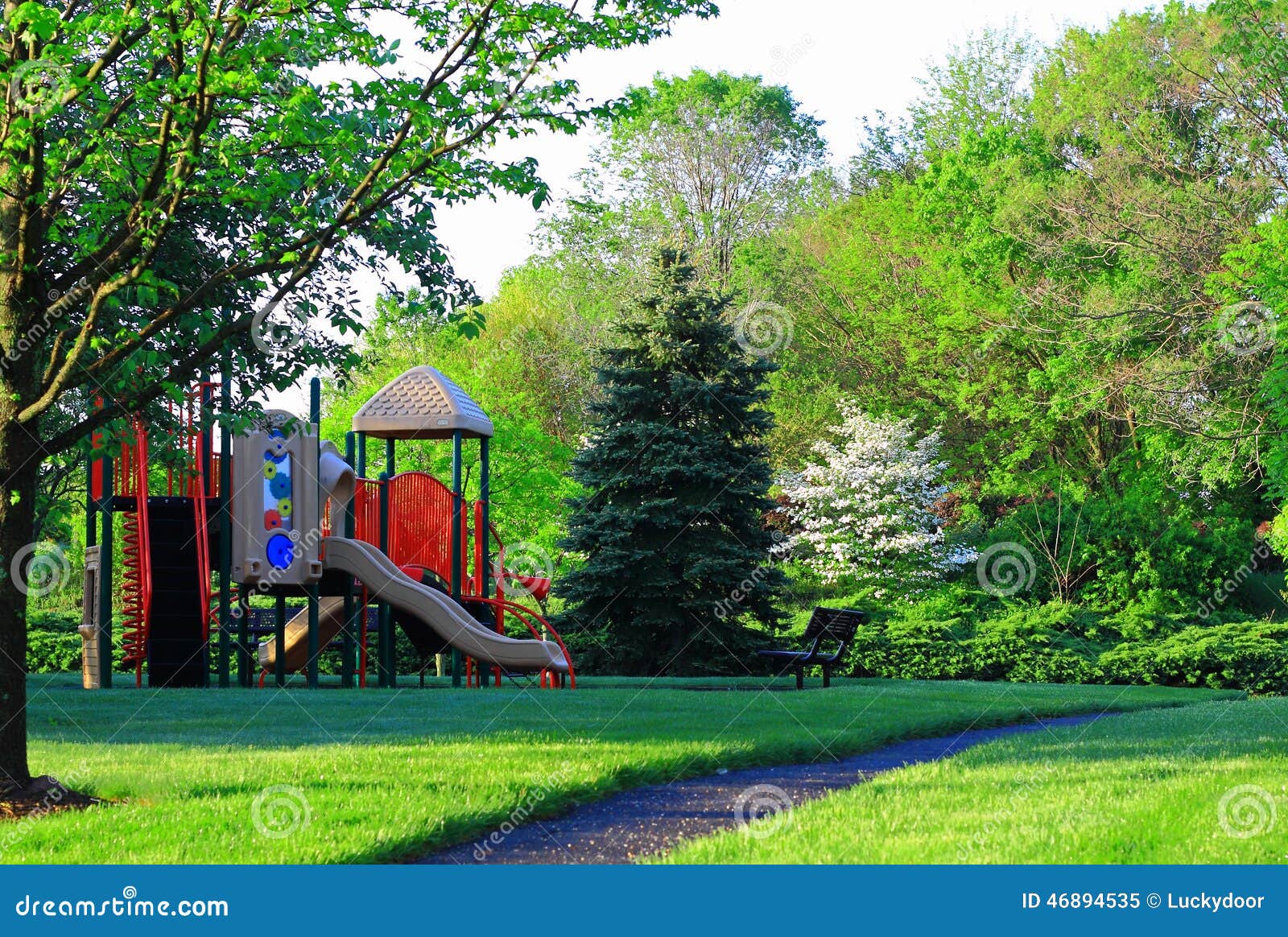 Spring Playground stock image. Image of tree, spring - 46894535