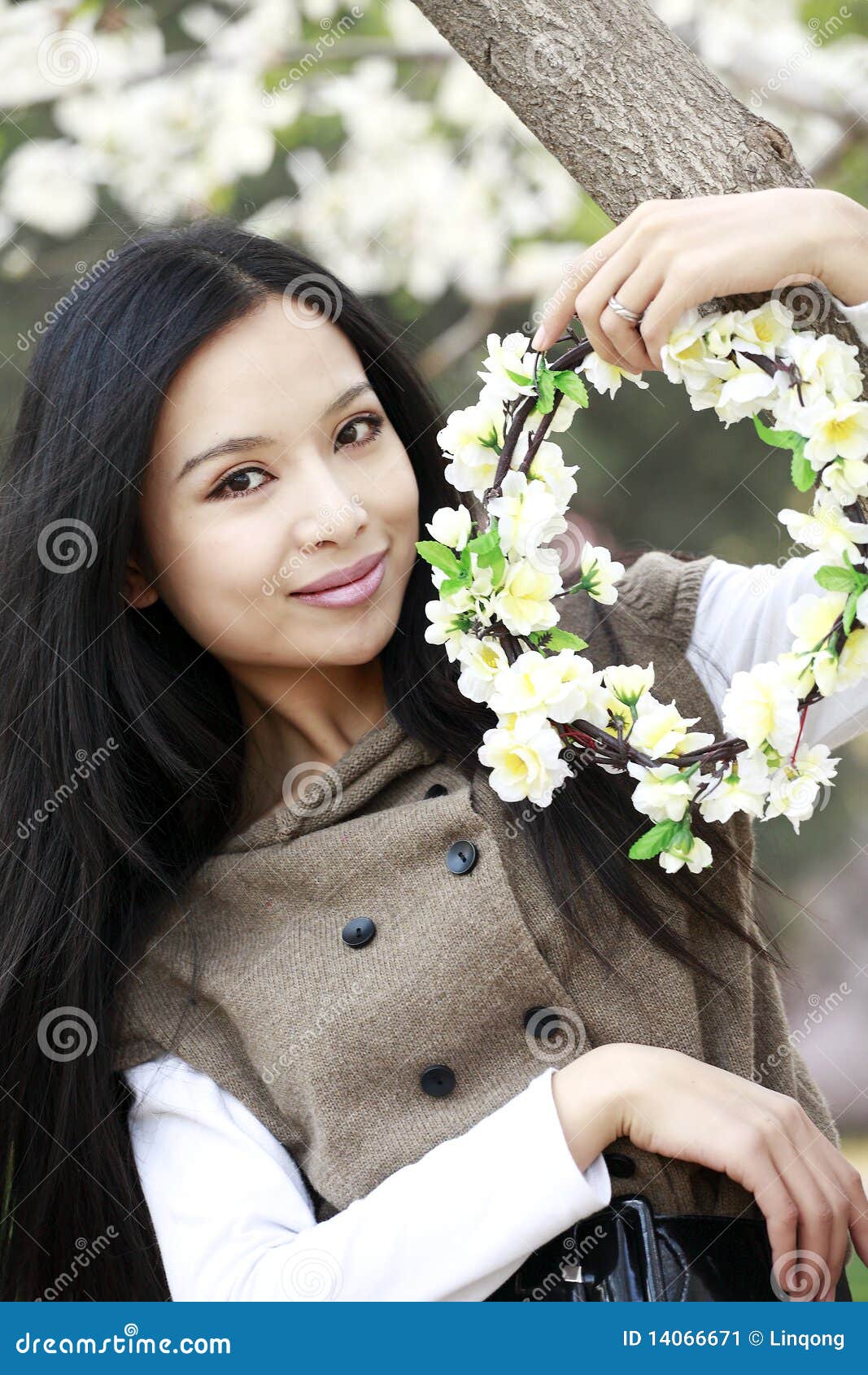 Spring portrait stock image. Image of flower, bloom, enjoying - 14066671