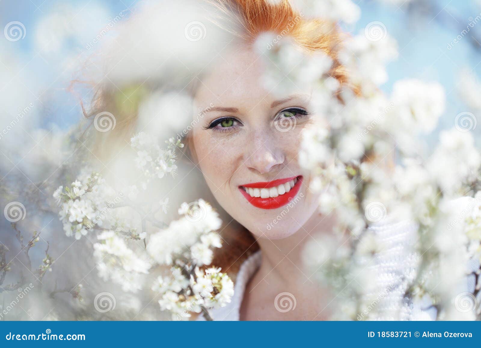 Spring portrait stock image. Image of outdoors, female - 18583721