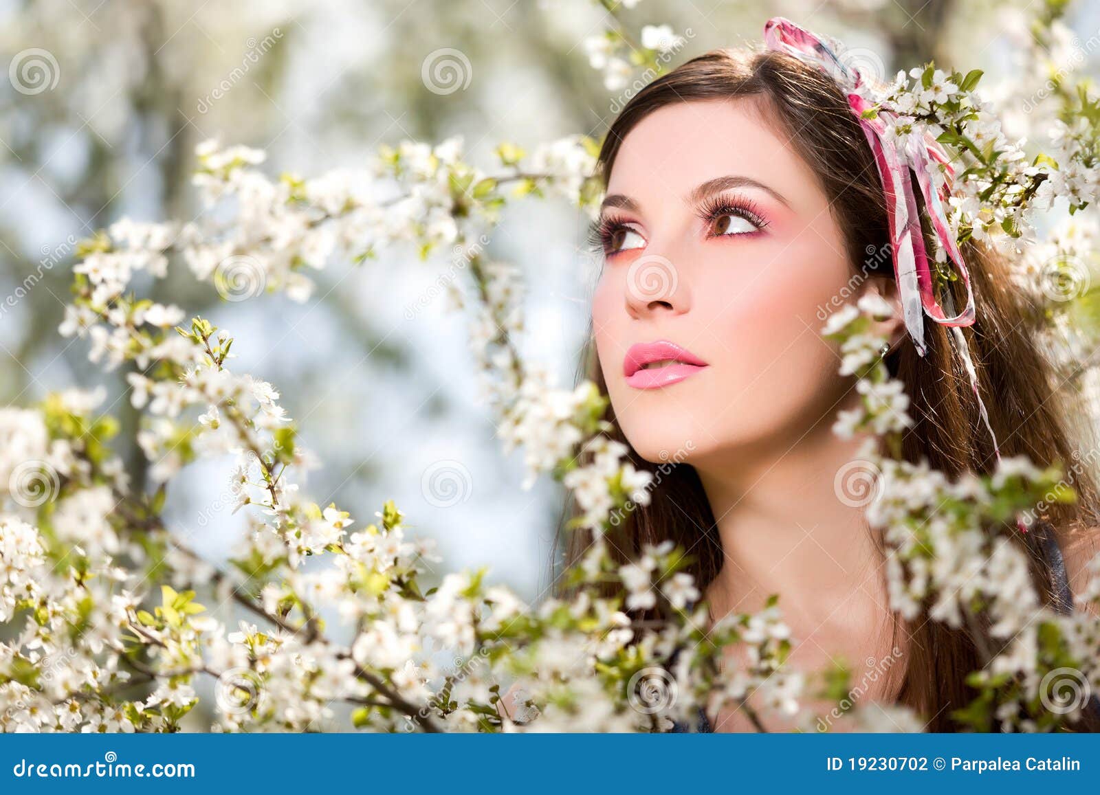 Spring portrait stock photo. Image of skin, cute, makeup - 19230702