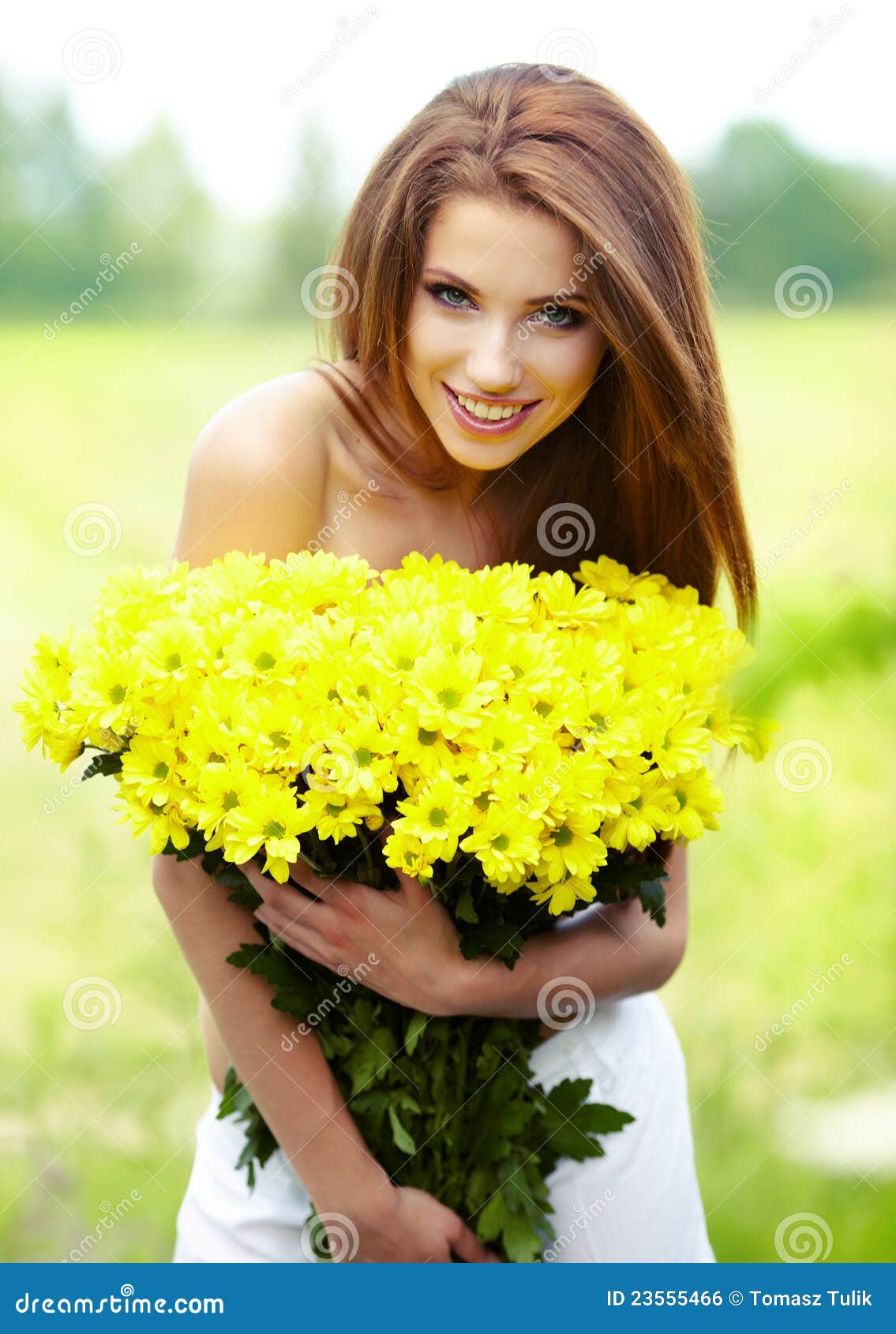 Spring portrait stock photo. Image of holding, happy - 23555466