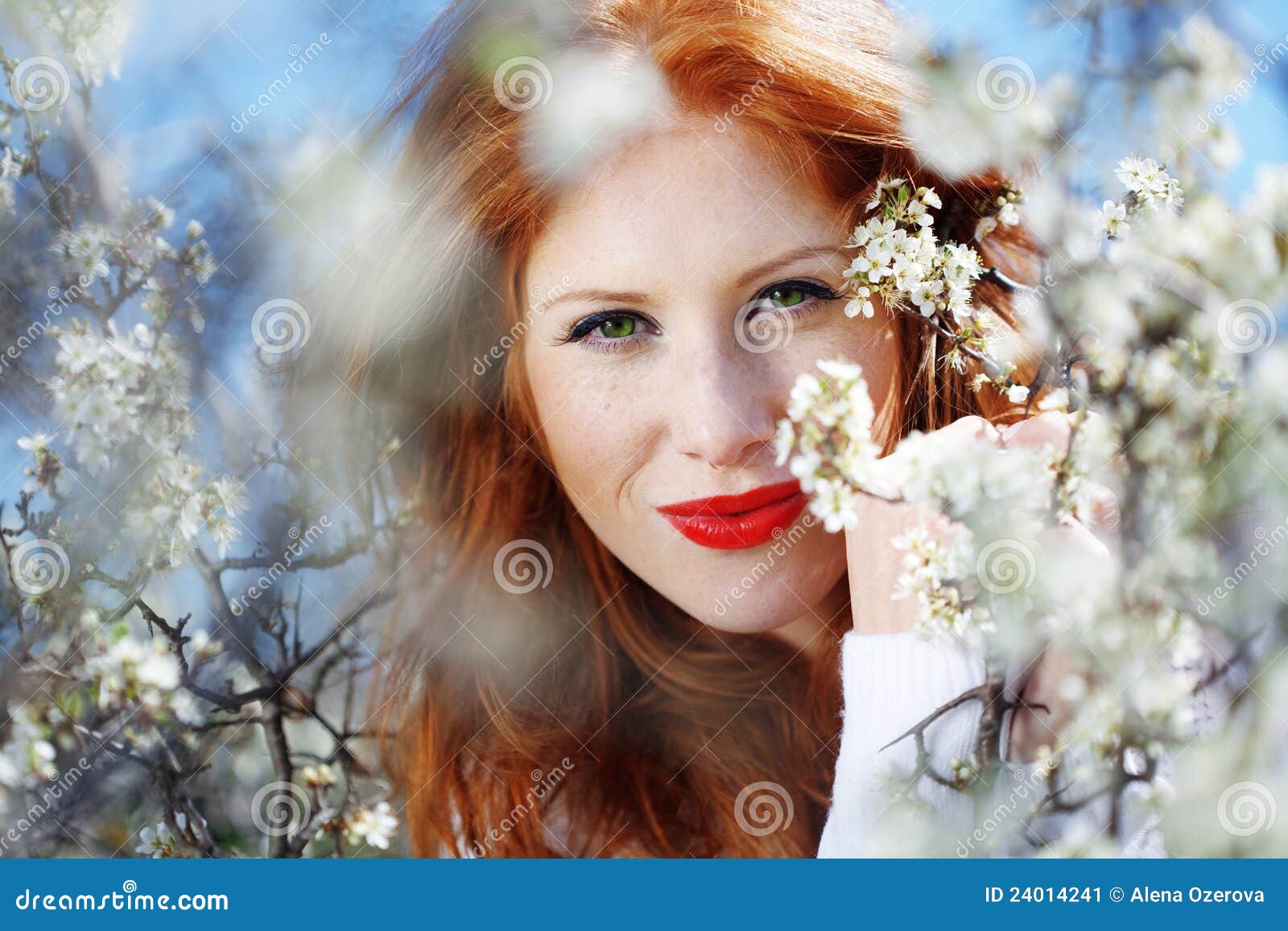 Spring portrait stock image. Image of looking, beautiful - 24014241