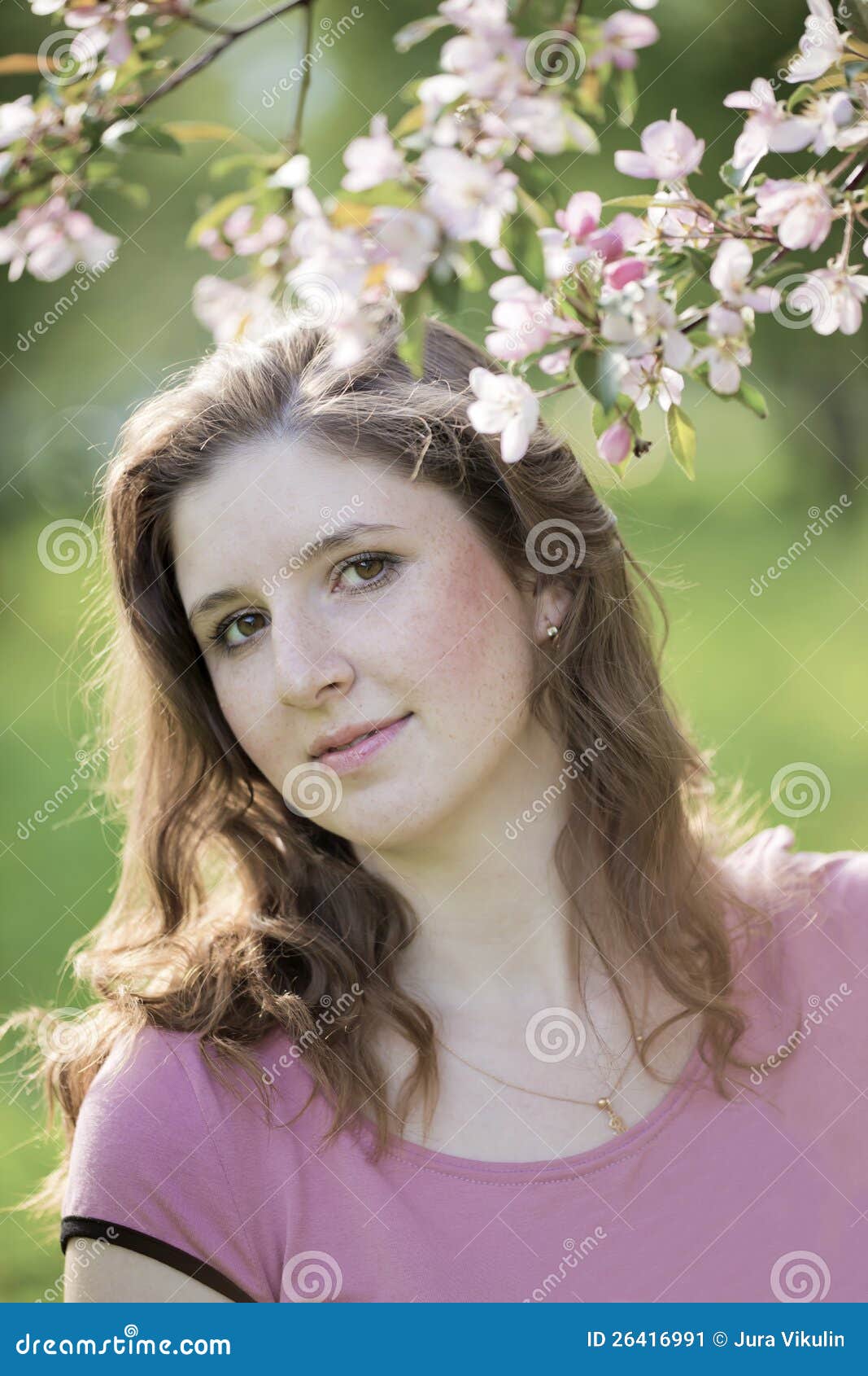Spring portrait stock image. Image of woman, spring, person - 26416991