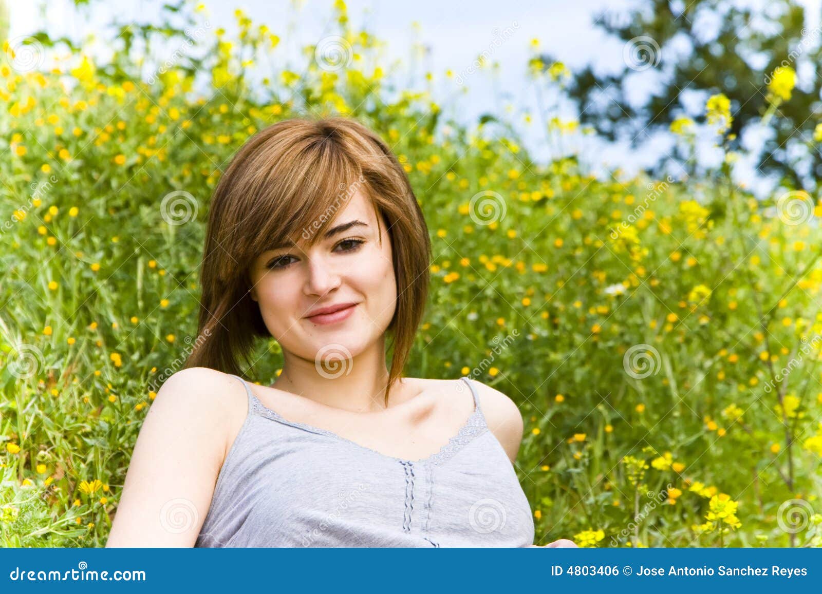 Spring portrait stock photo. Image of color, beauty, horizontal - 4803406