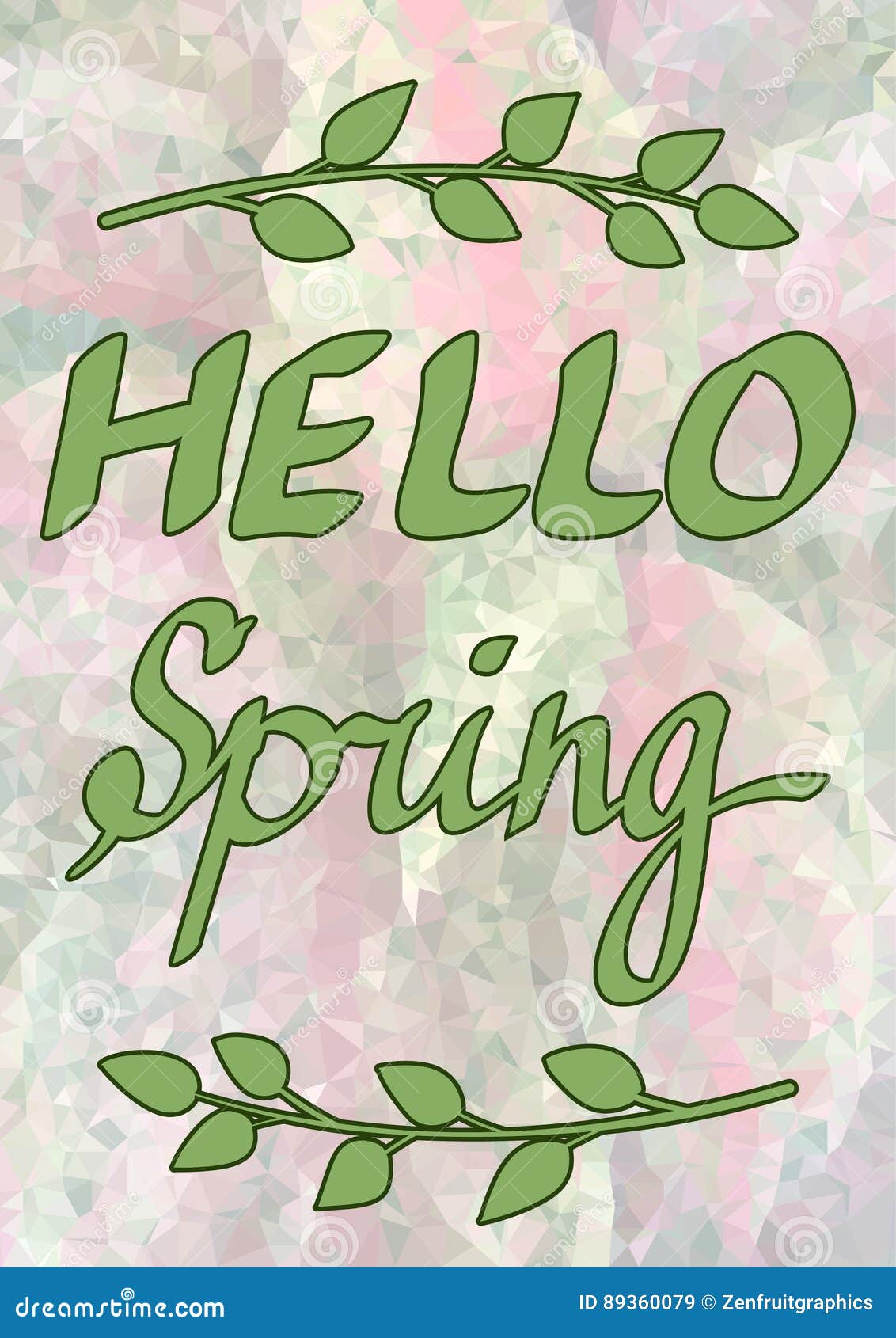 Spring Poster, Lettering Poster, Hello Spring Hand Written Calligraphy ...