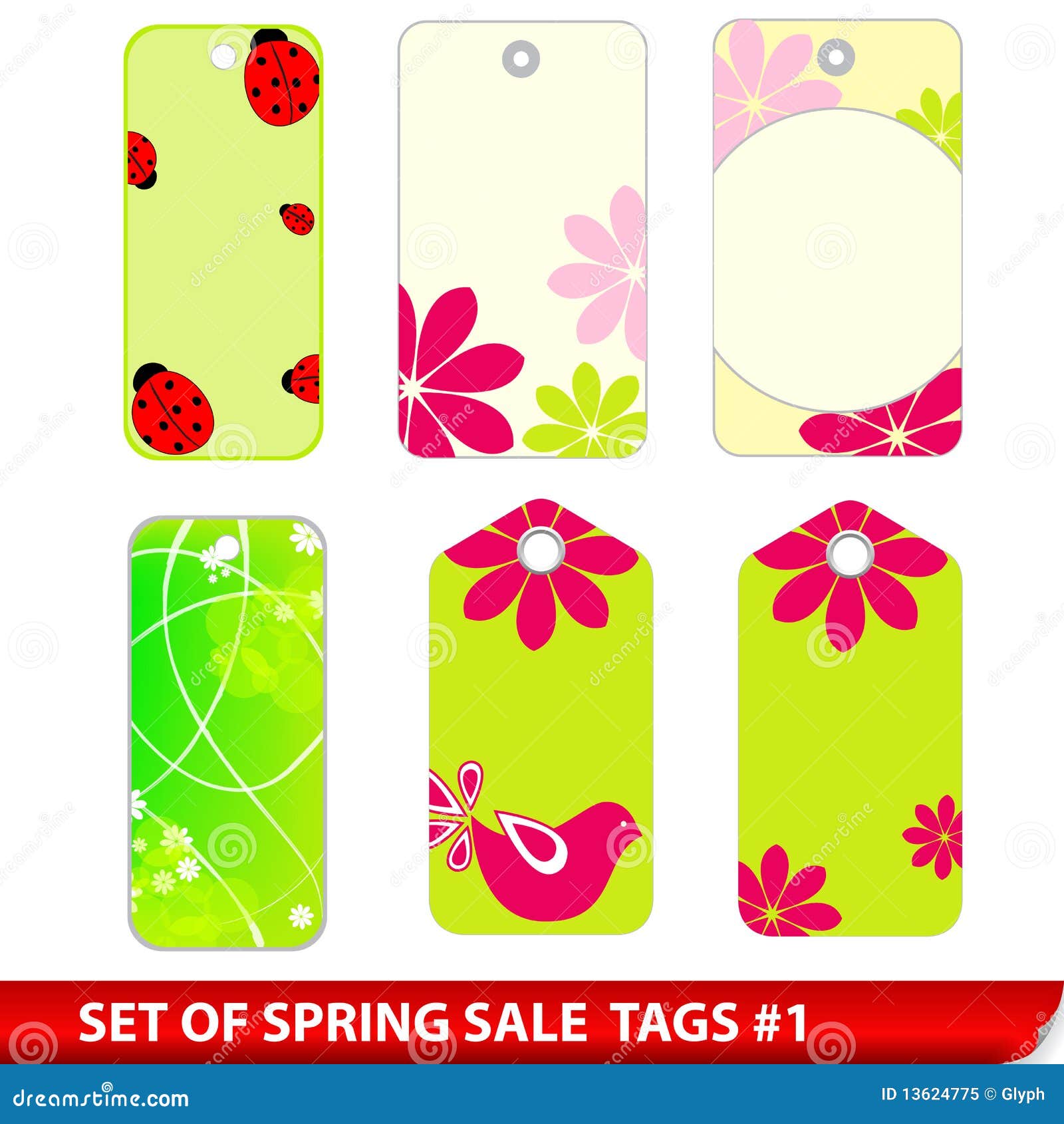 Spring price tags stock vector. Illustration of abstract - 13624775