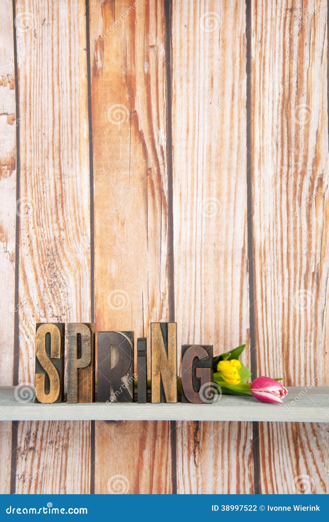 Spring in print letters stock photo. Image of vintage - 38997522