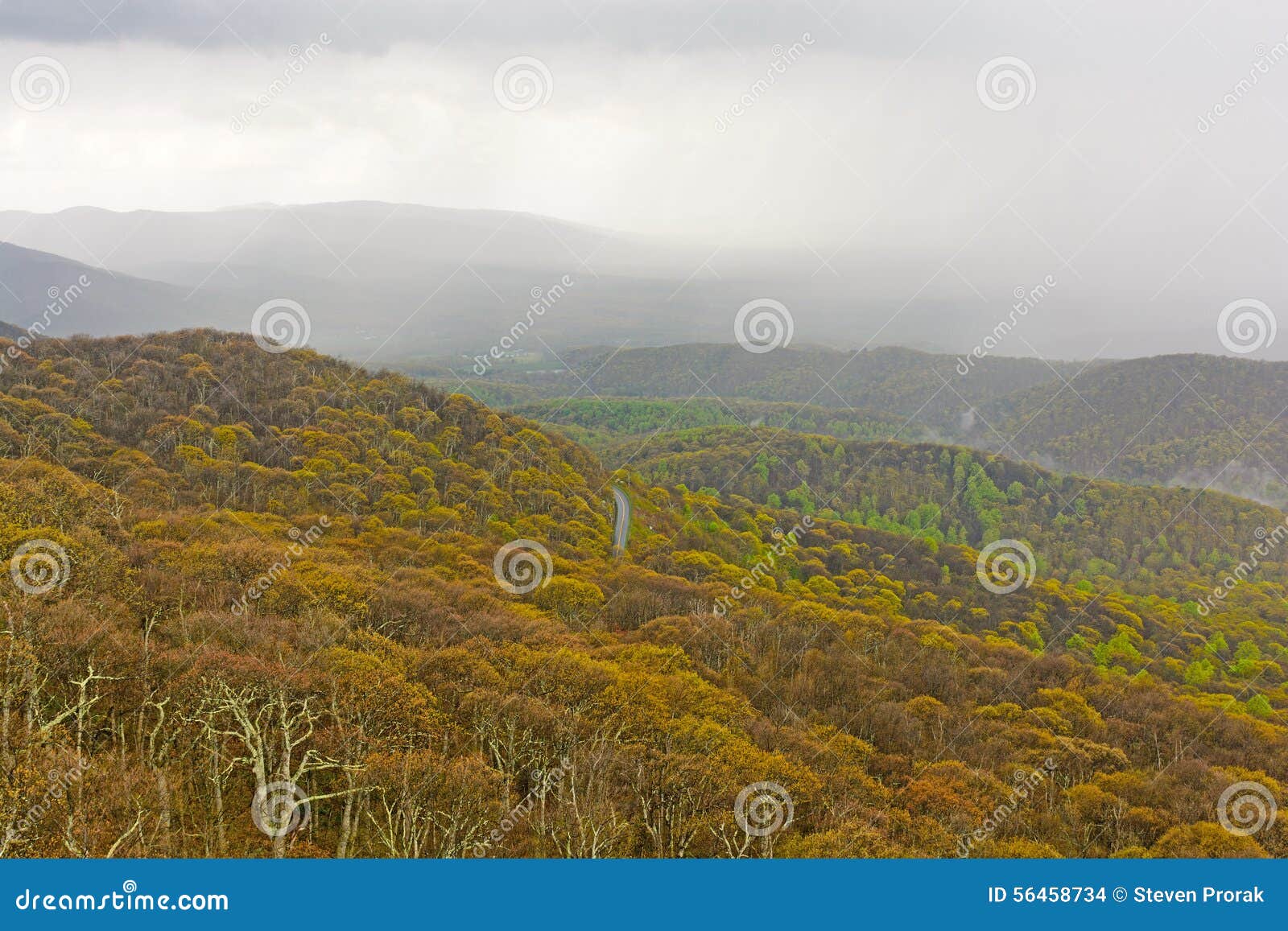 Spring Rain Storm Moving into the Mountains Stock Photo - Image of ...