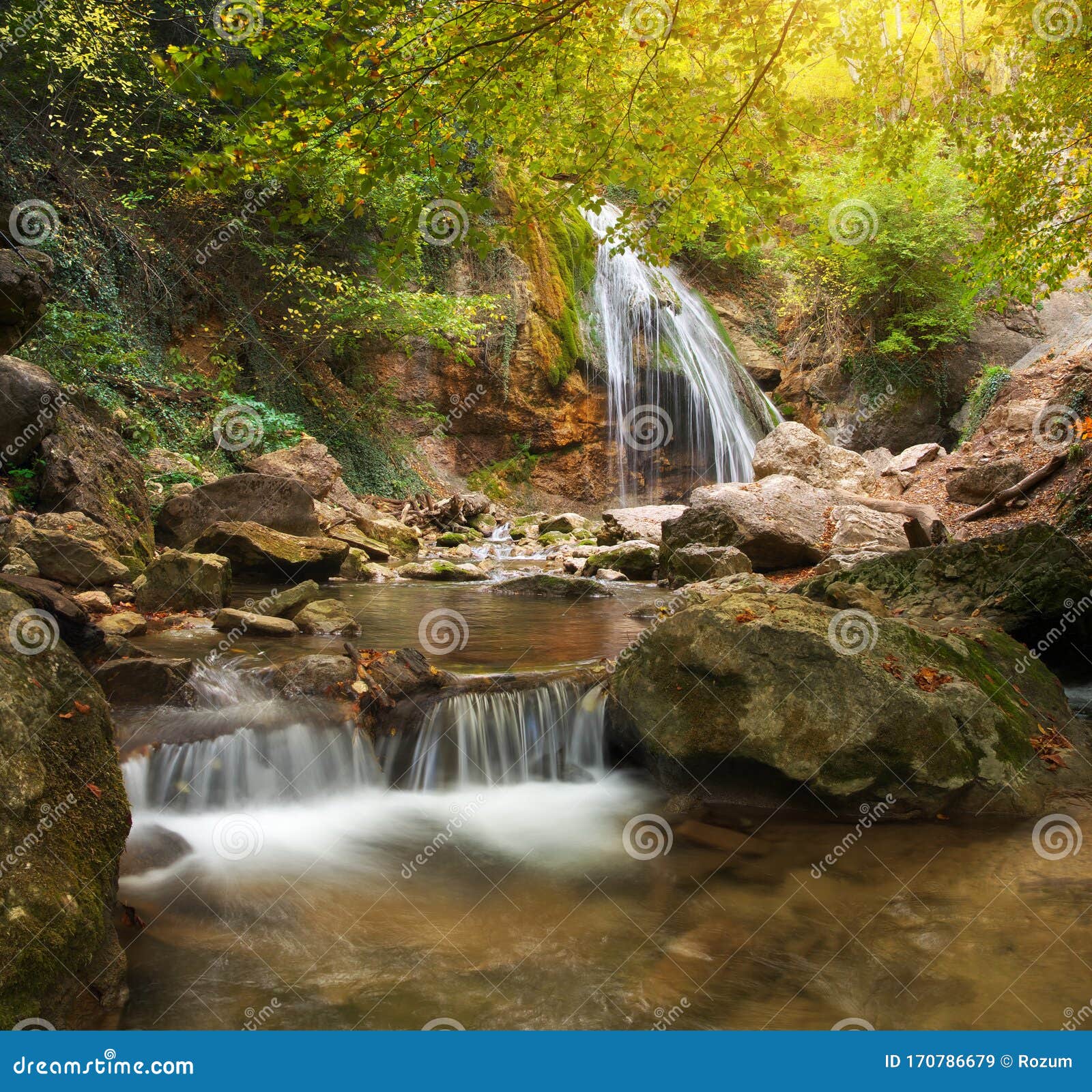 Spring rill flow stock image. Image of high, beautiful - 170786679