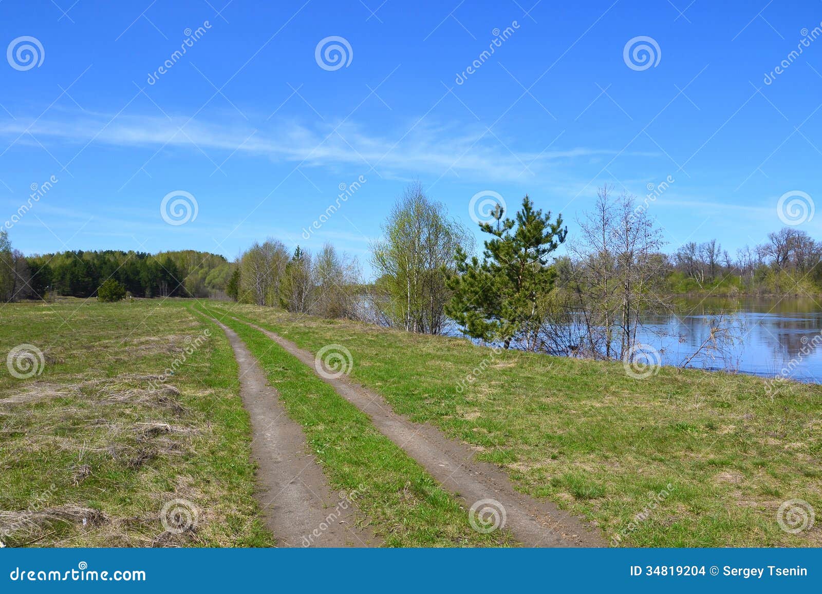 Spring on the River stock photo. Image of field, spring - 34819204