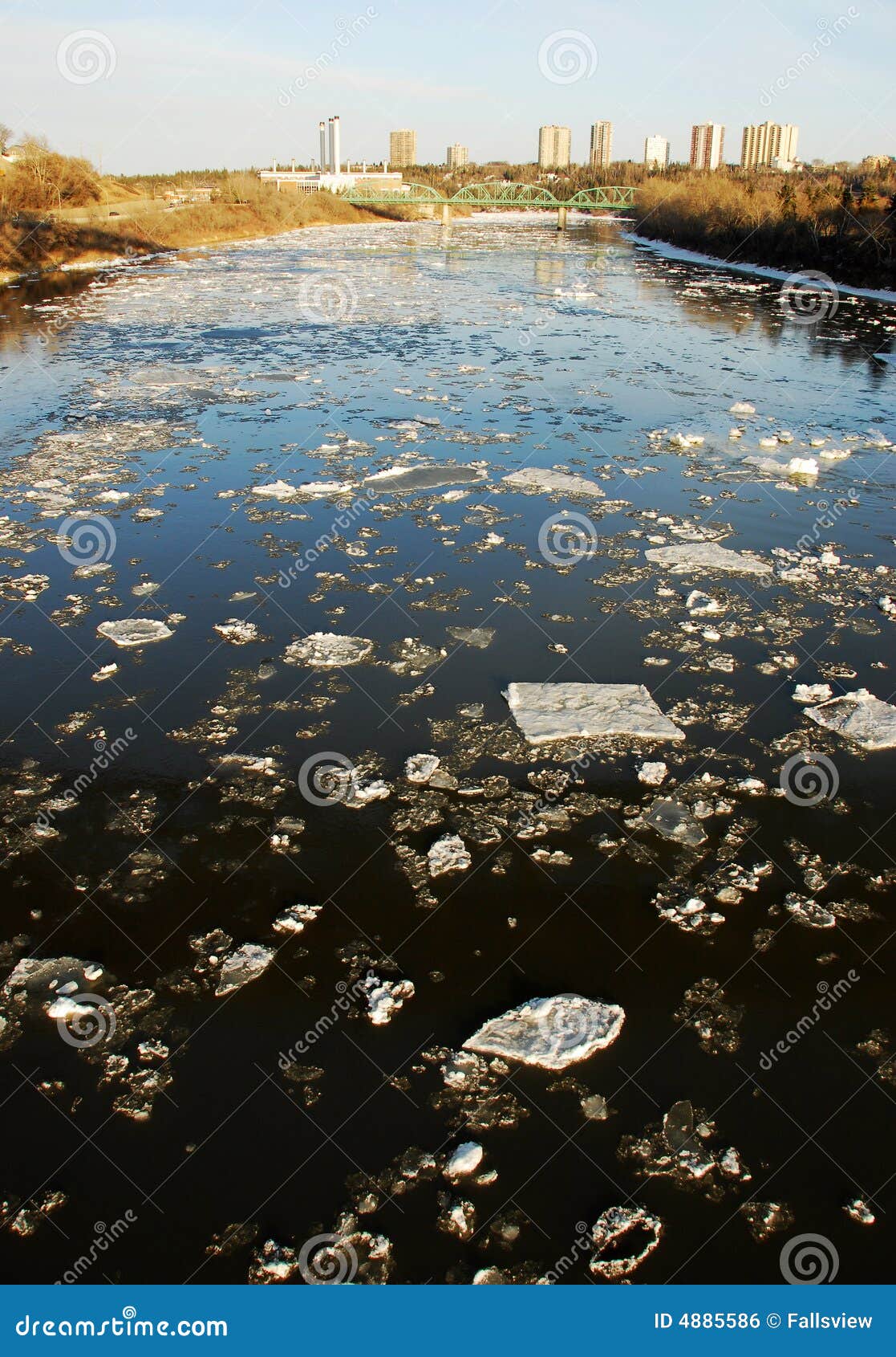 Spring river in edmonton stock photo. Image of outdoor - 4885586