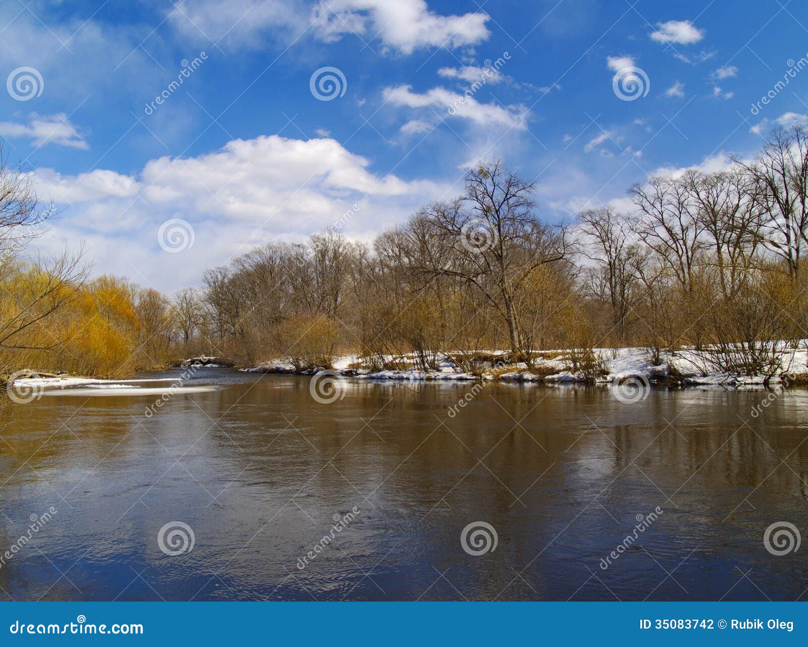 Spring on the river stock photo. Image of tree, silence - 35083742