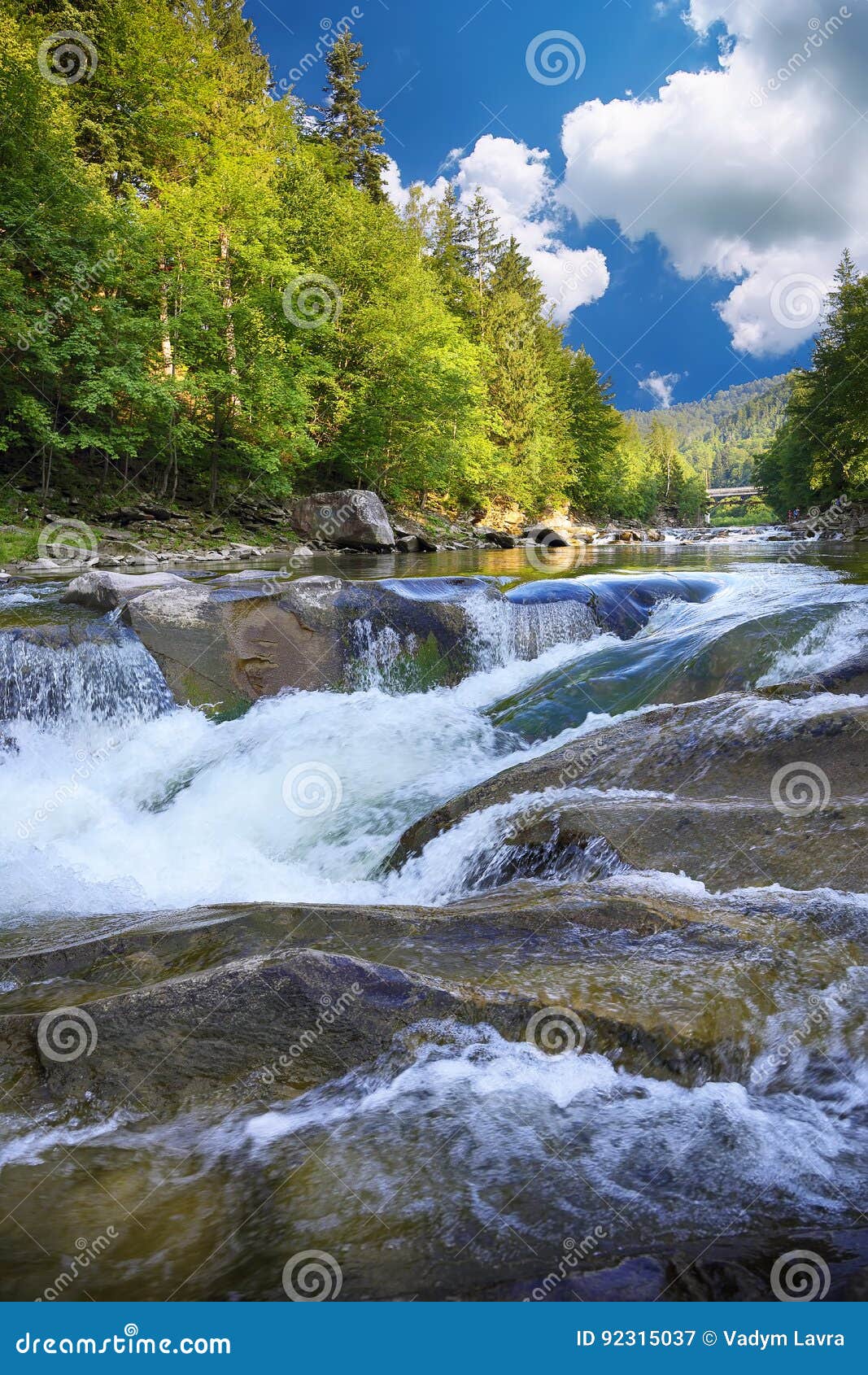 Spring river landscape stock image. Image of stone, plant - 92315037